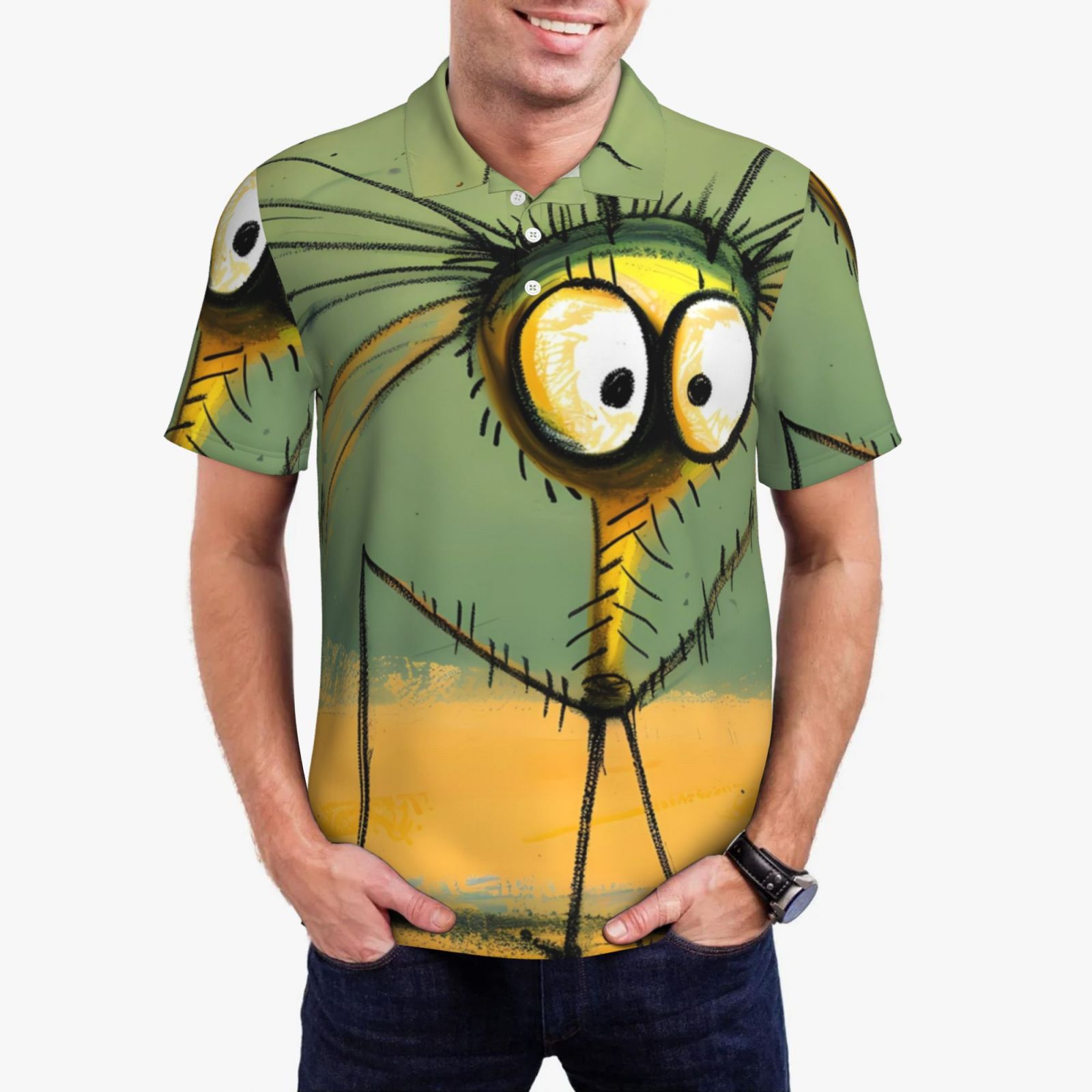 Coaee Quirky Cartoon 123 for Men's Polo Shirts Mens Polo Shirts Short ...