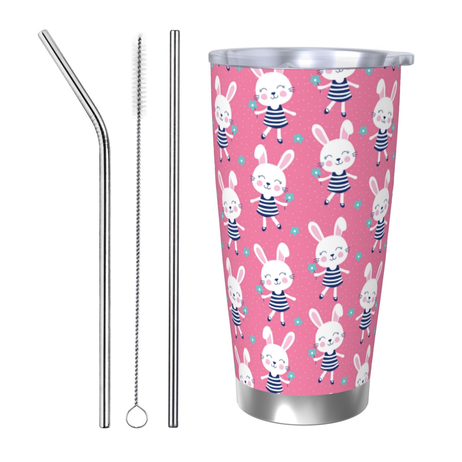 Coaee Rabbit Holding Flowers for 20oz Insulated Kettle Water Bottle For ...