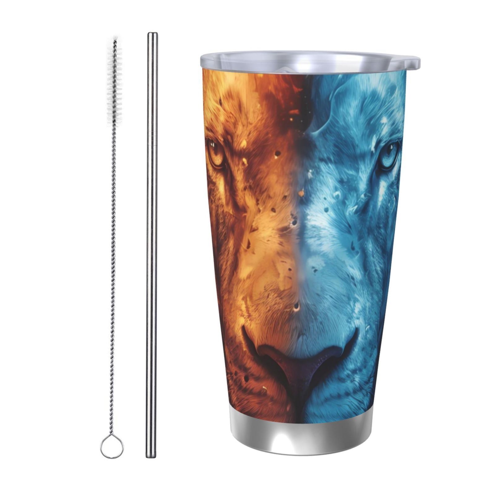 Coaee Red And Blue Fire Lion for 20oz Insulated Kettle Water Bottle For ...