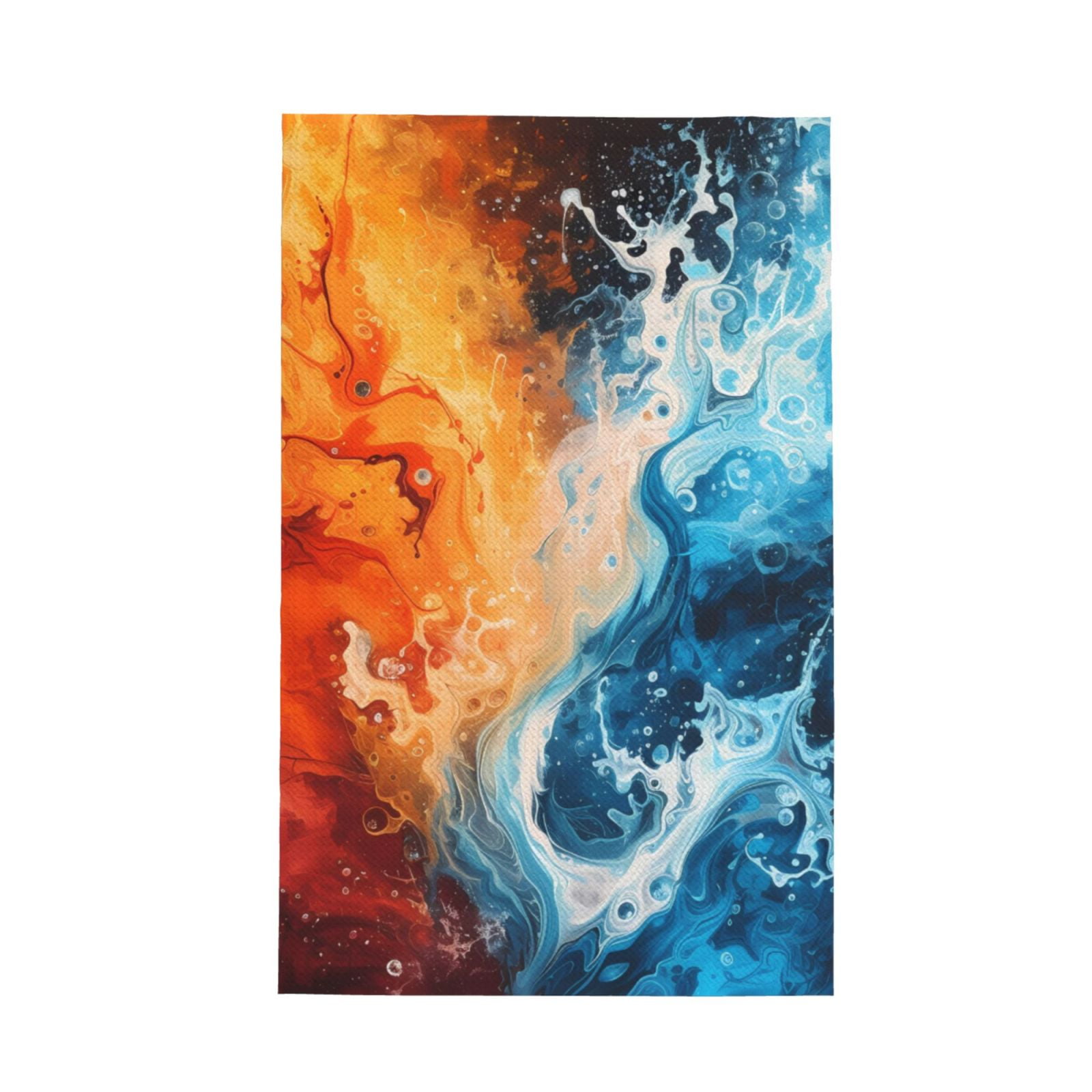 Coaee Red And Blue Waves for Waffle Towels Dish Towels for Kitchen ...