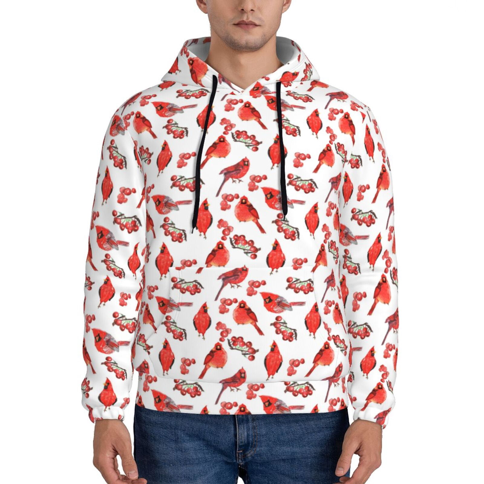 Coaee Red Birds for Adult Hoodie Pullover Sweatshirt for Men Hooded ...