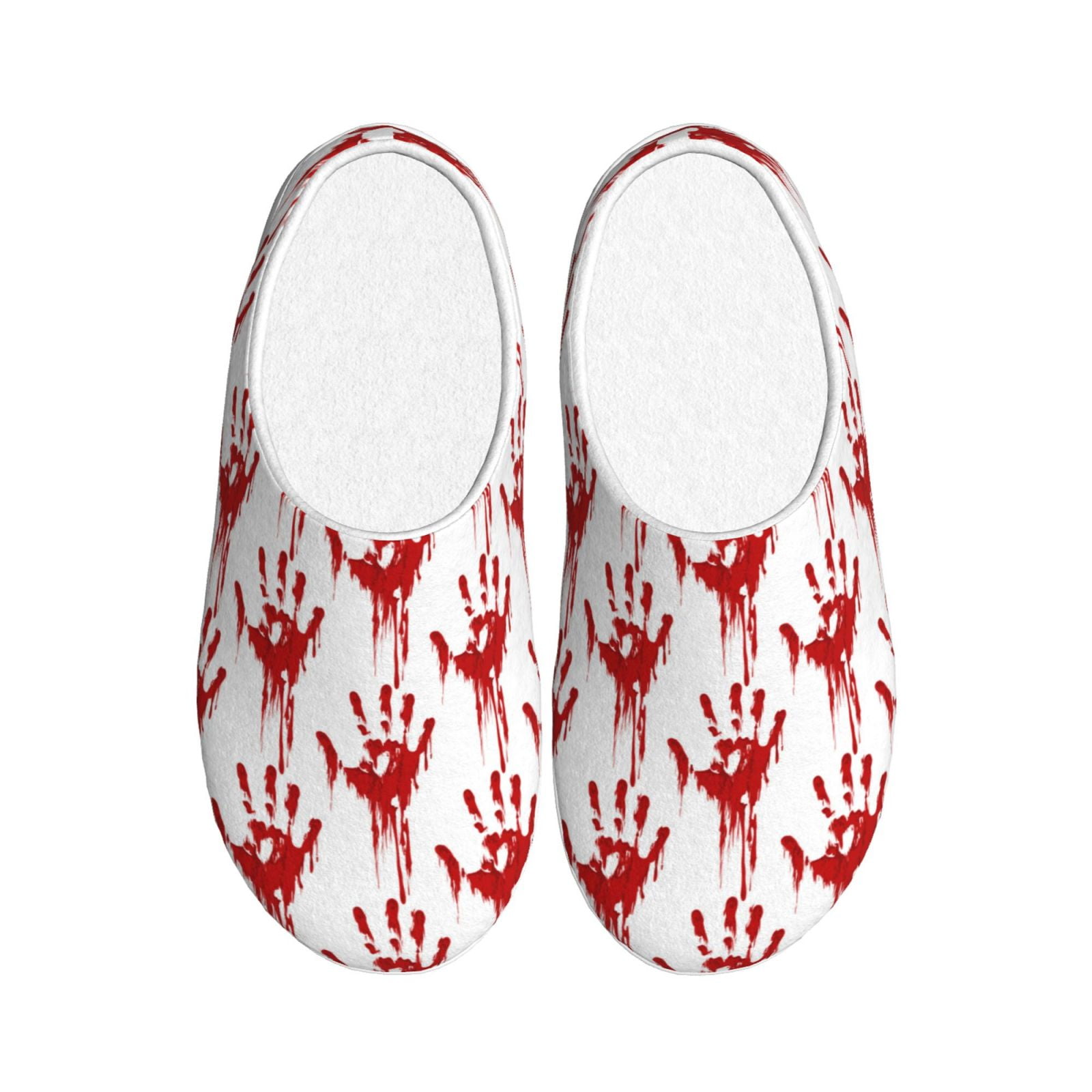 Coaee Red Bloody Scary Hands for Mens Slippers Indoor Slip On Shoes ...