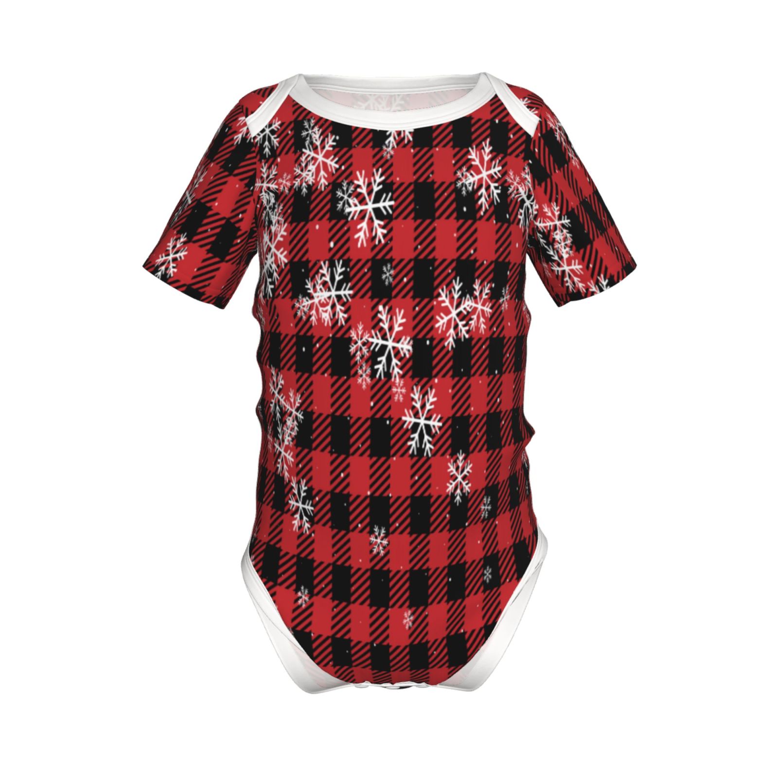 Coaee Red Buffalo Plaid for Soft Baby Short-Sleeve Bodysuit Baby ...