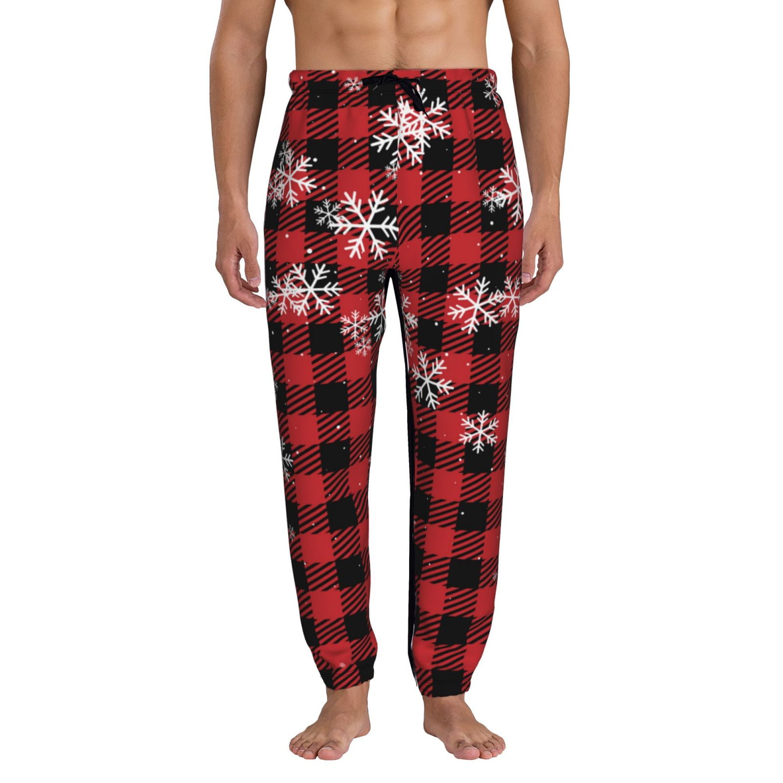 Coaee Red Buffalo Plaid for Sweatpants for Men, Men's Joggers with ...