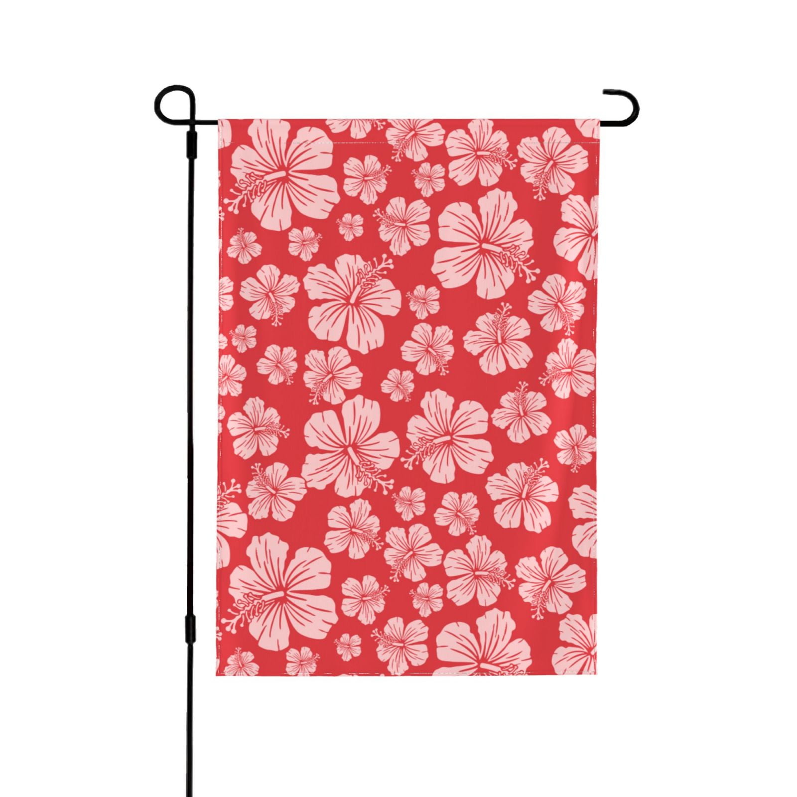 Coaee Red Hibiscus Flower Double Sided Garden Flag, Weather Resistant ...