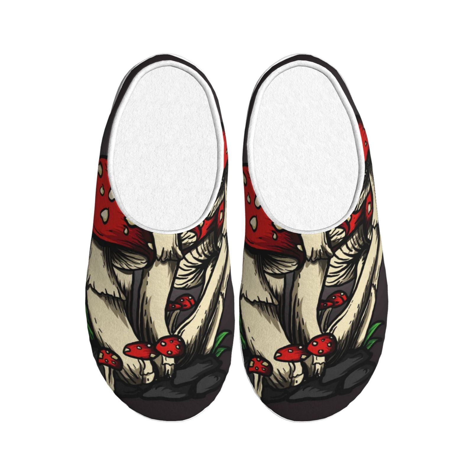 Coaee Red Mushrooms for Mens Slippers Indoor Slip On Shoes Slippers for ...
