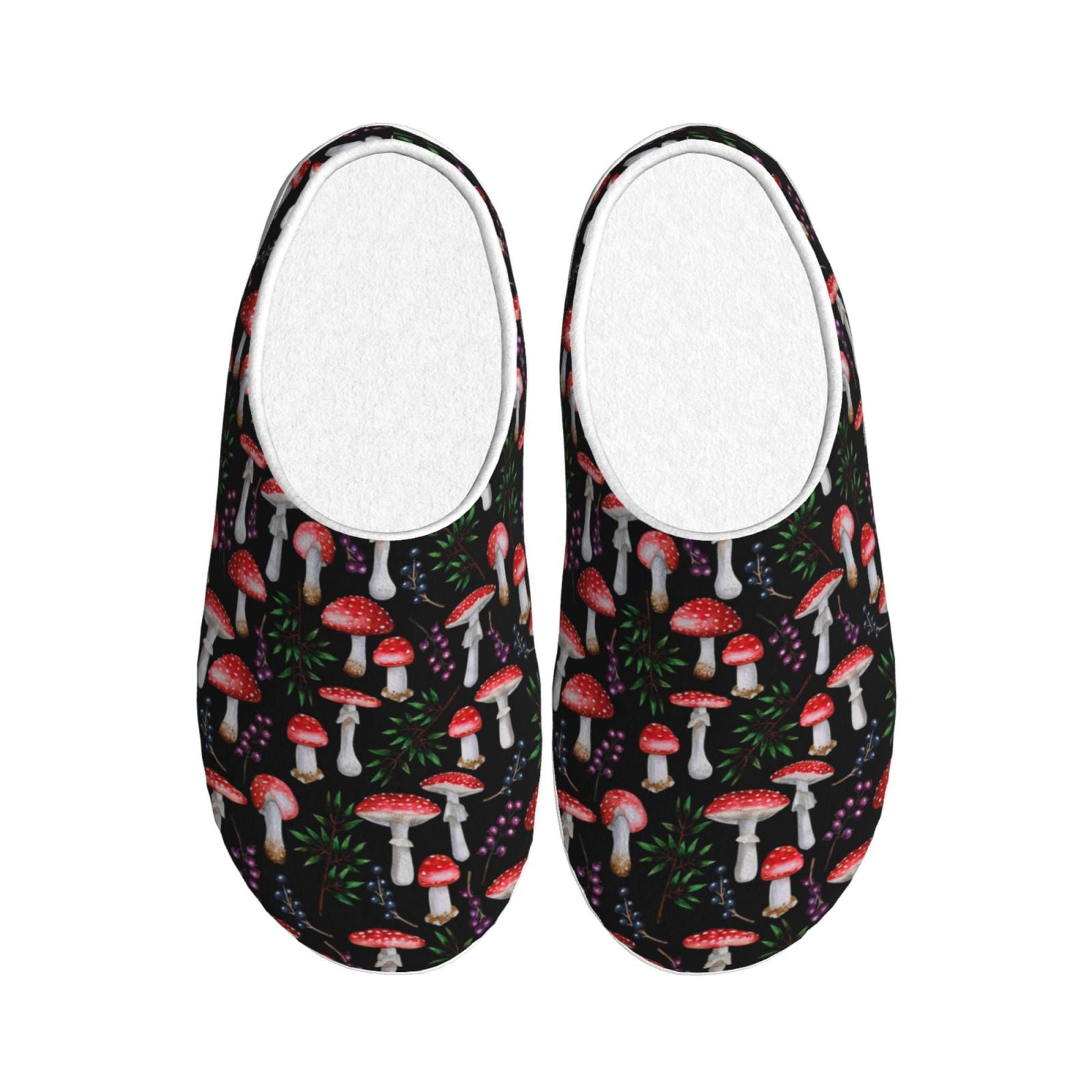 Coaee Red Mushrooms for Mens Slippers Indoor Slip On Shoes Slippers for ...