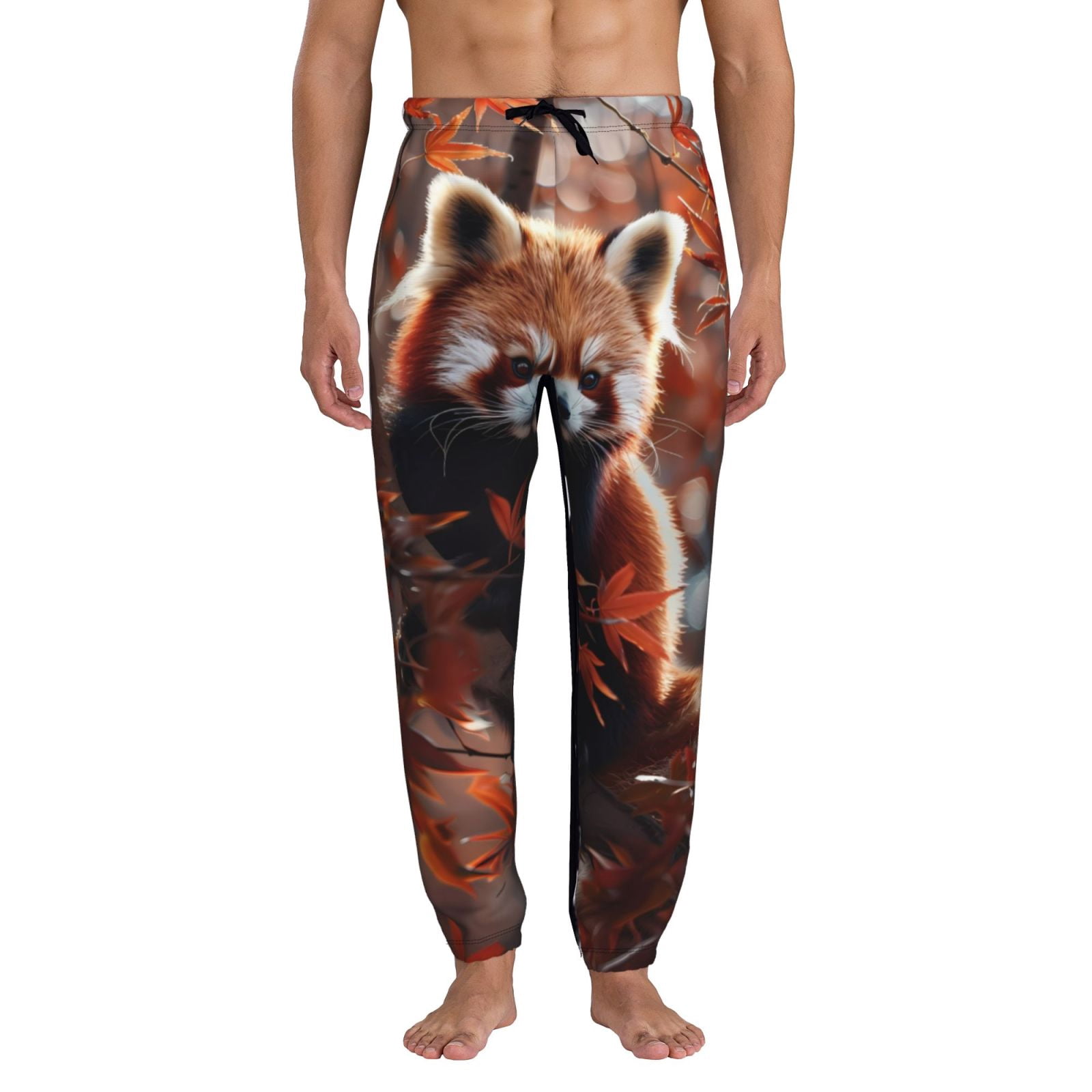 Coaee Red Panda Autumn Branches for Sweatpants for Men, Men's Joggers ...