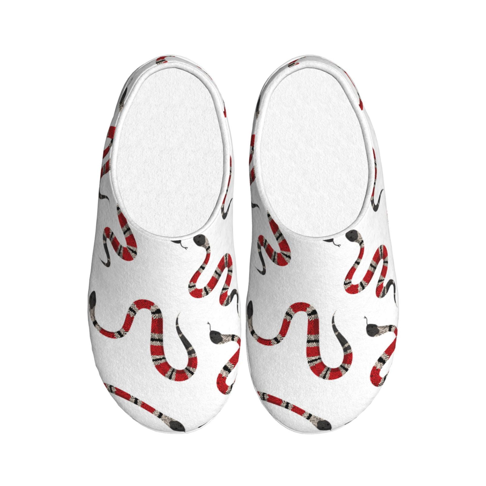 Coaee Red Snake for Mens Slippers Indoor Slip On Shoes Slippers for ...