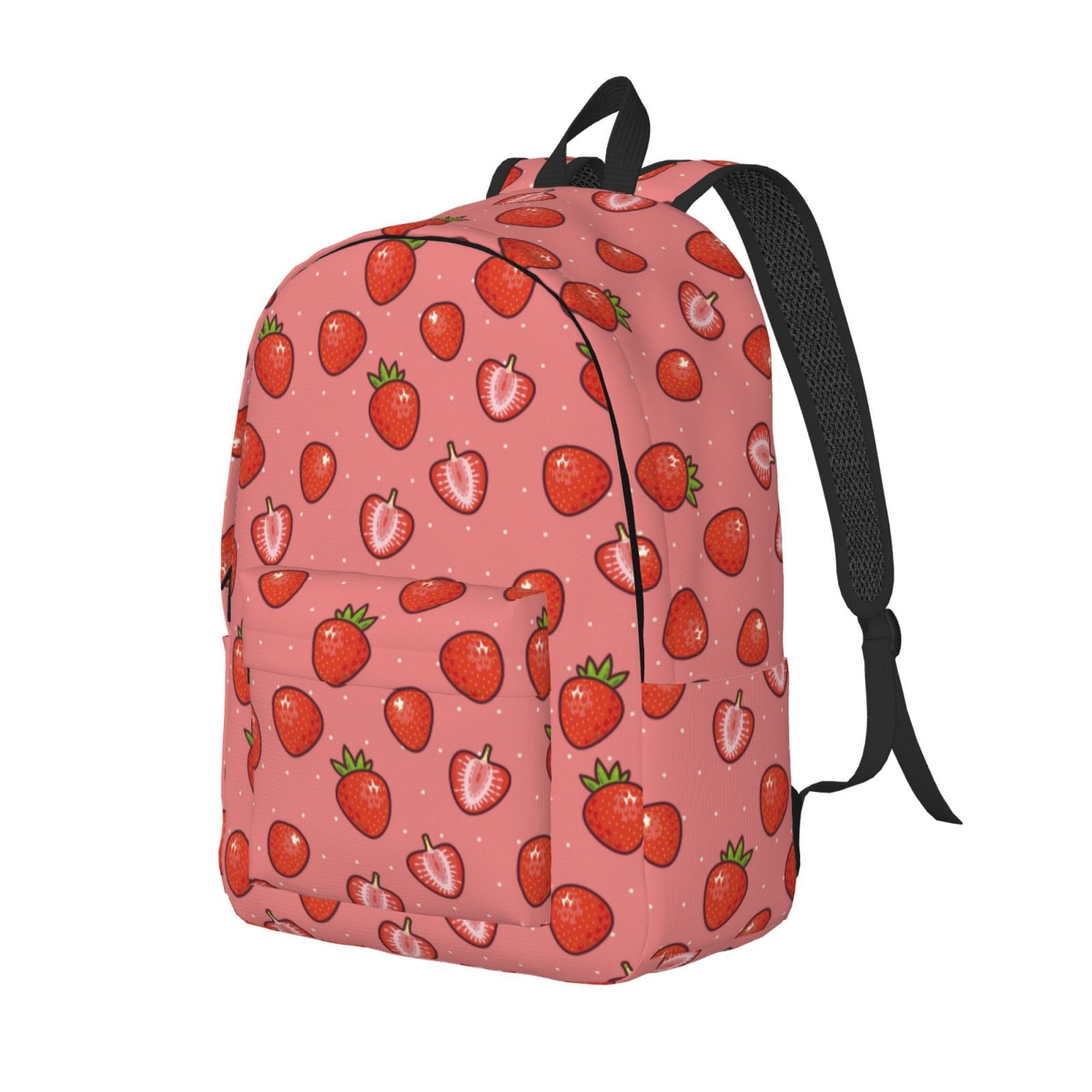 Coaee Red Strawberry for Canvas Backpack for Hiking, Camping, Traveling ...