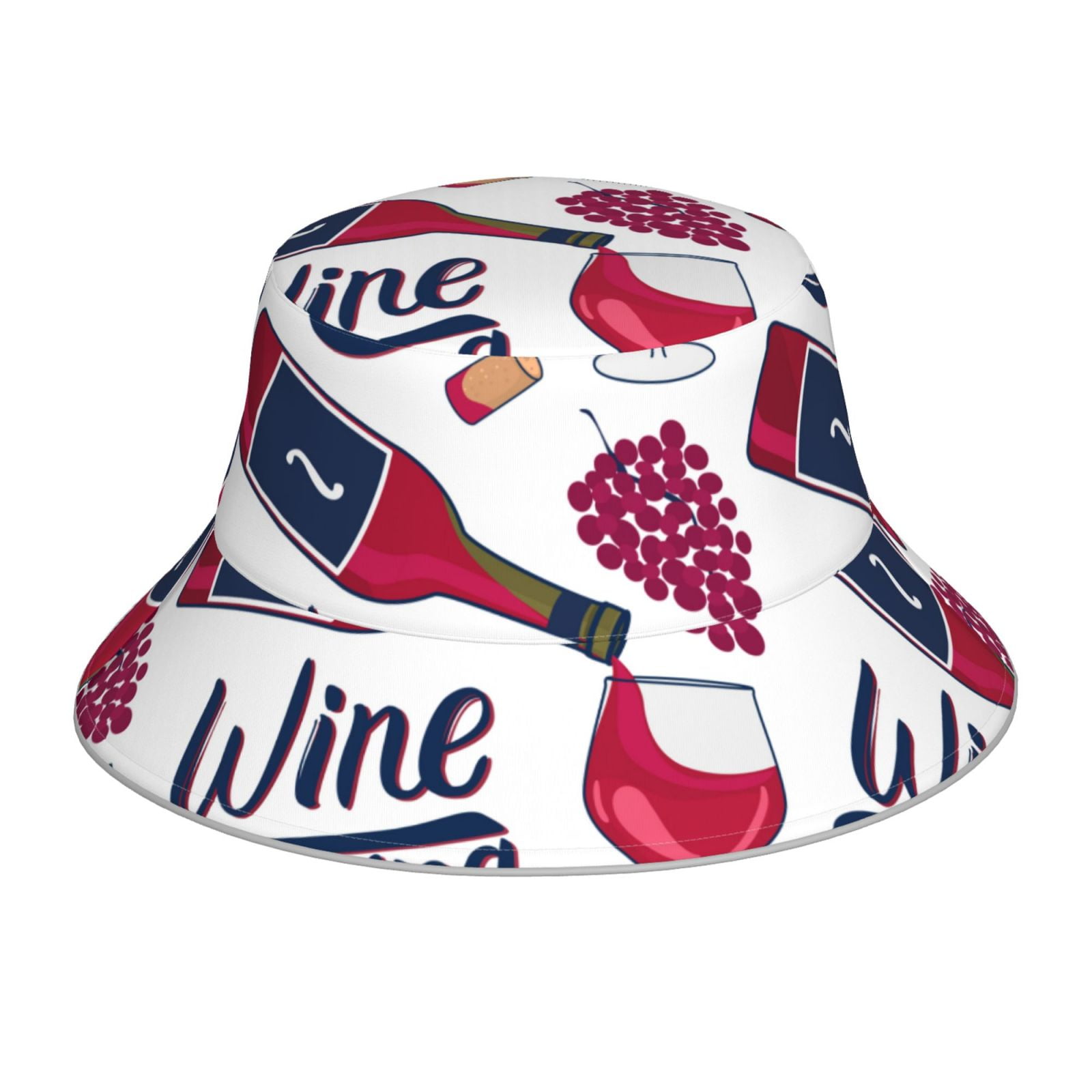 Coaee Red Wine Glass Bottle Double-Sided Reflective Strip Sun Hat ...