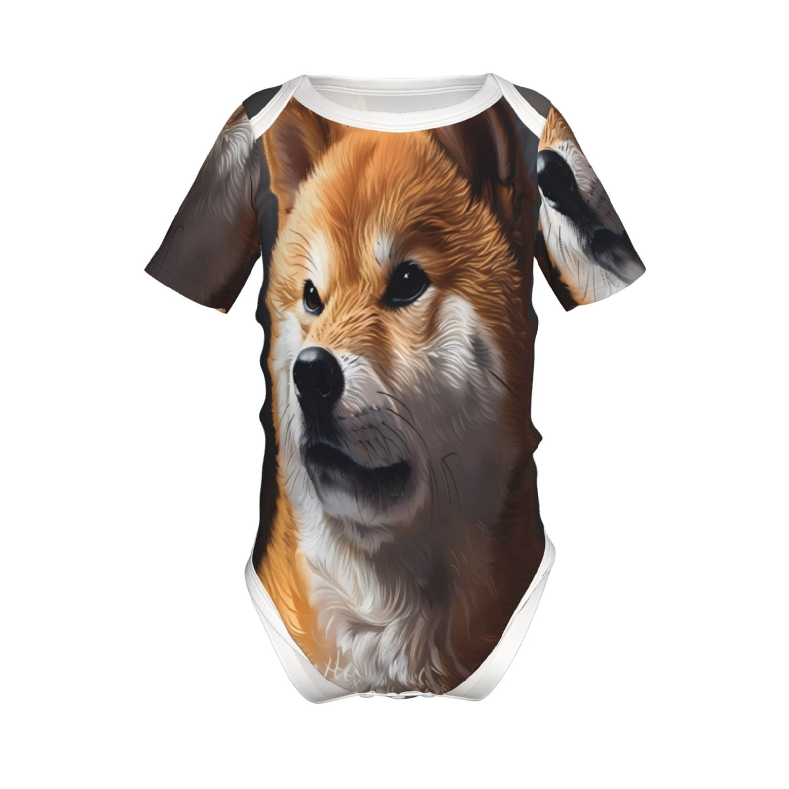 Coaee Regal Shiba Inu for Soft Baby Short-Sleeve Bodysuit Baby Climbing ...