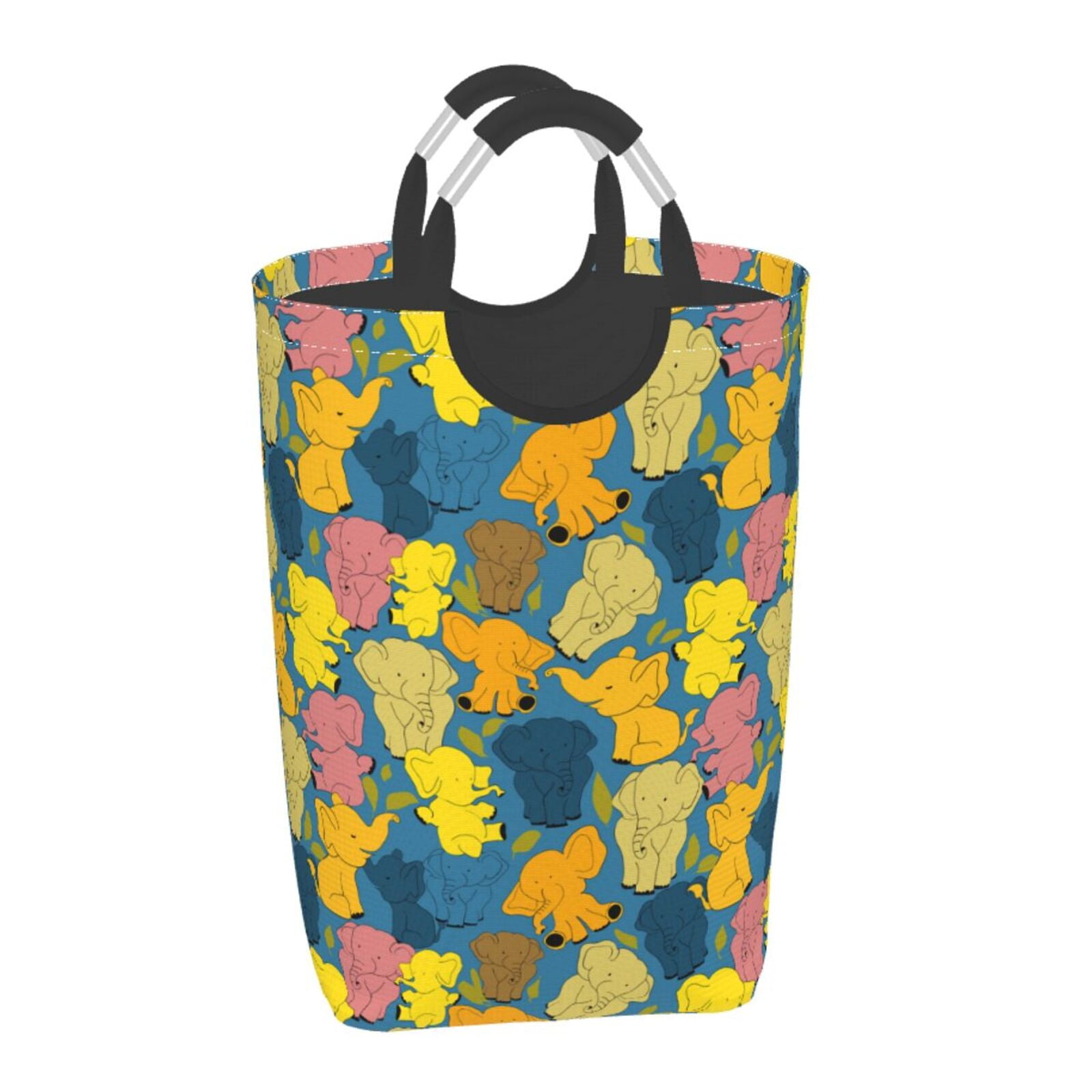 Coaee Retro Boho Elephants for 50L Laundry Baskets with Handles ...