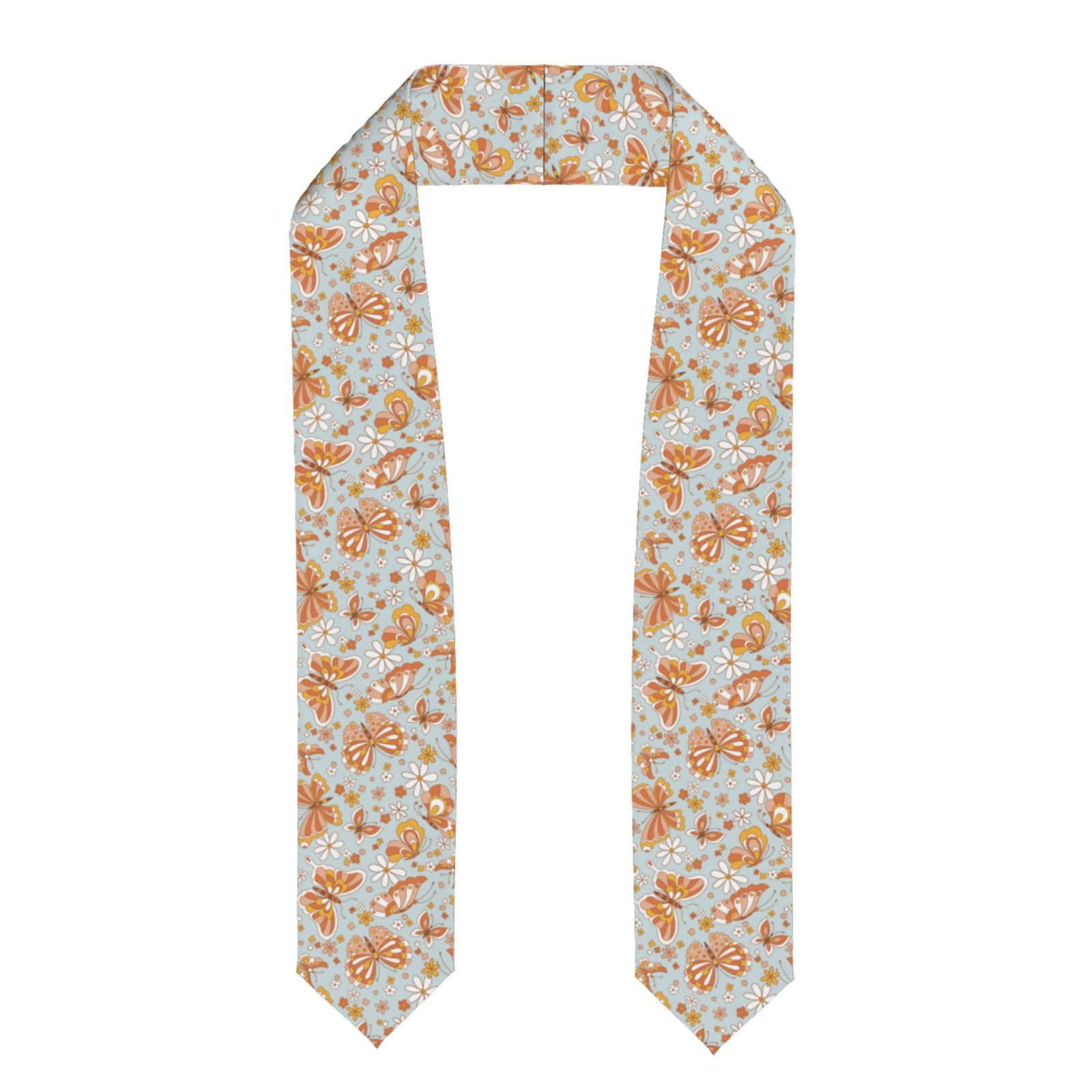 Coaee Retro Floral Butterfly Graduation Stole, Unisex, 72" Long ...