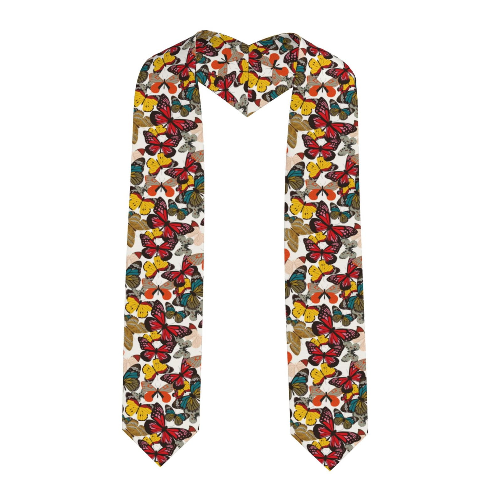 Coaee Retro Floral Butterfly Graduation Stole, Unisex, 72" Long ...