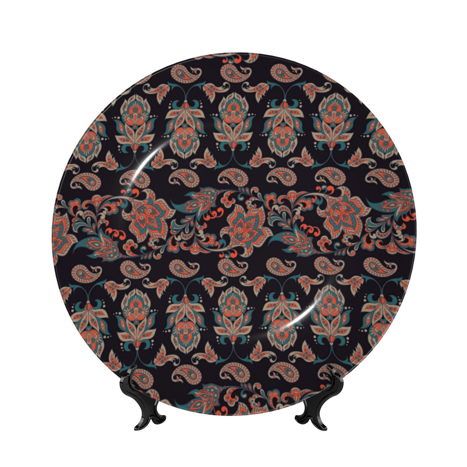 Coaee Retro Floral for Bone China Decorative Plate Decorative Plate for ...