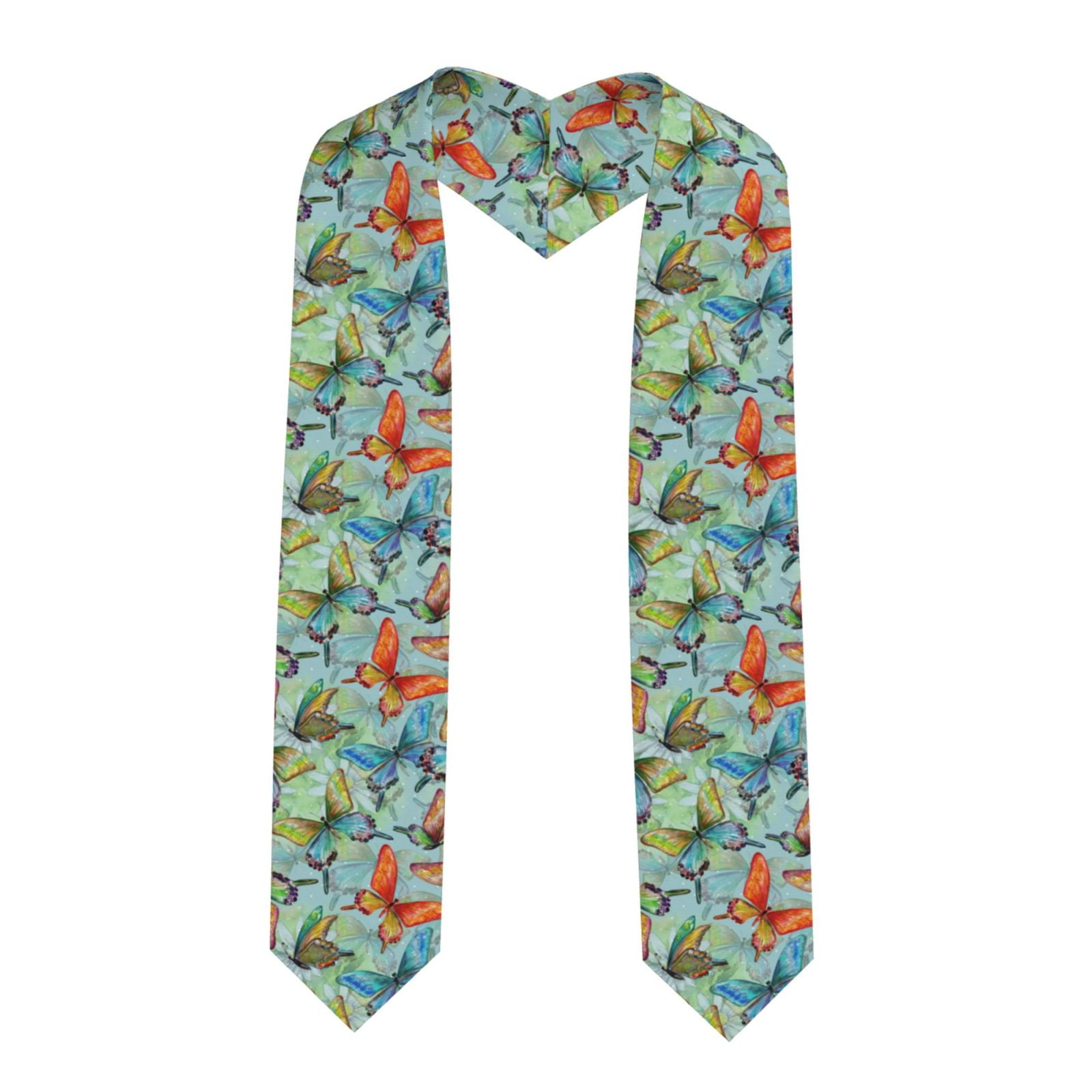 Coaee Retro Seamless Flying Butterflies Graduation Stole, Unisex, 72 ...