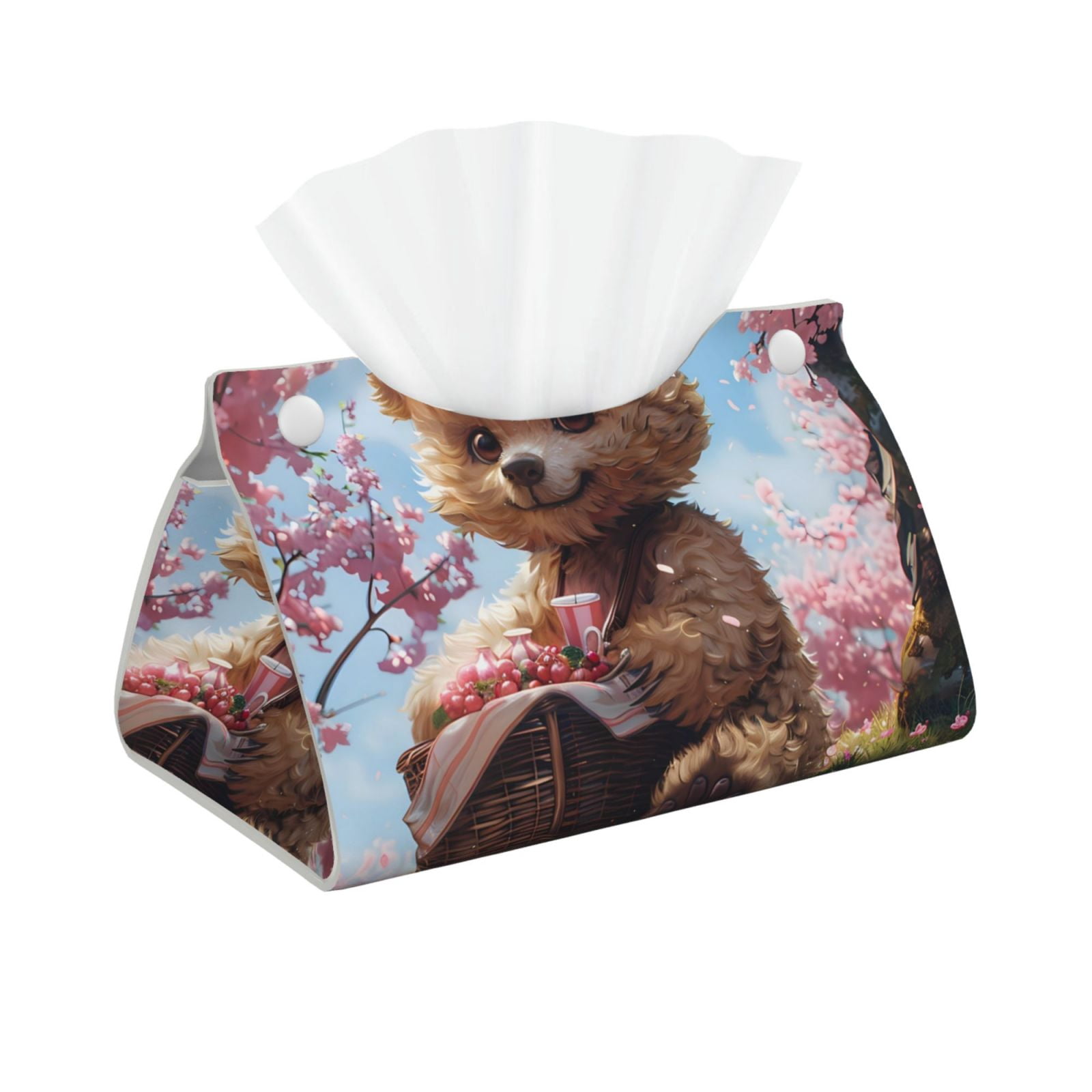 Coaee Romantic Floral Bear for Large Tissue Box Cover Rectangular for ...