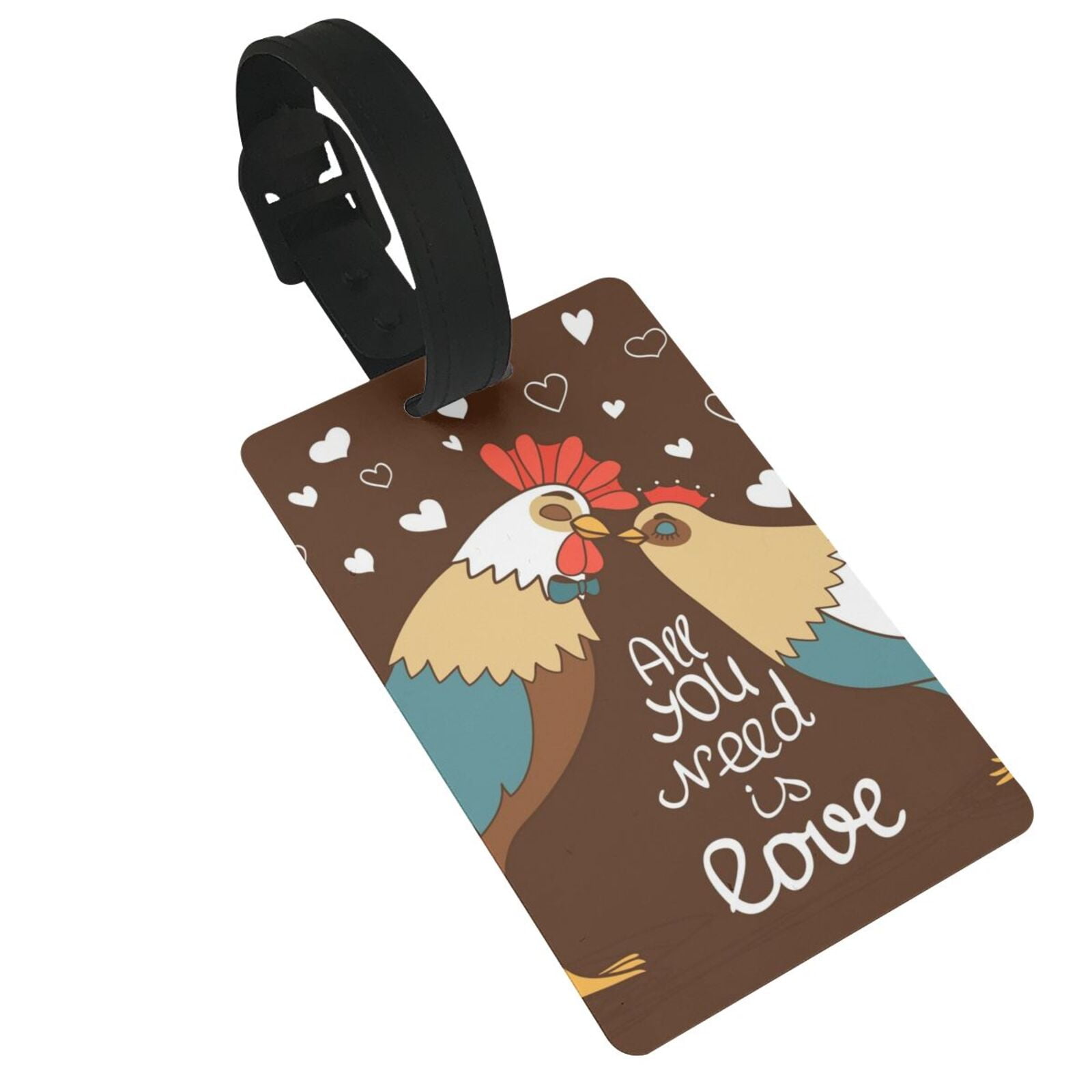 Coaee Rooster And Chicken Luggage Tag Schoolbag Tag with Name ID Card ...