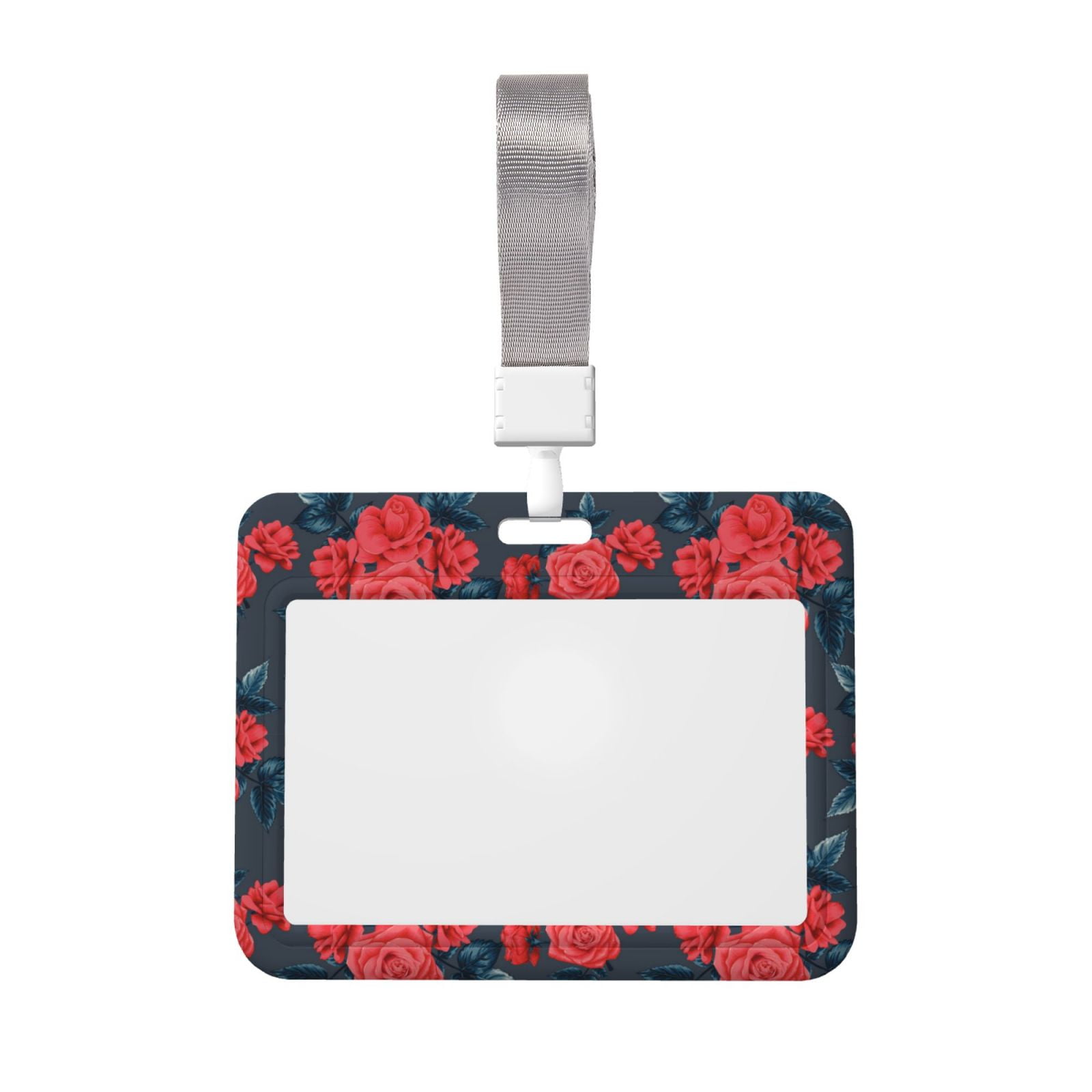 Coaee Rose Flowers for Card Badge Holder Soft Waterproof Card Protector ...