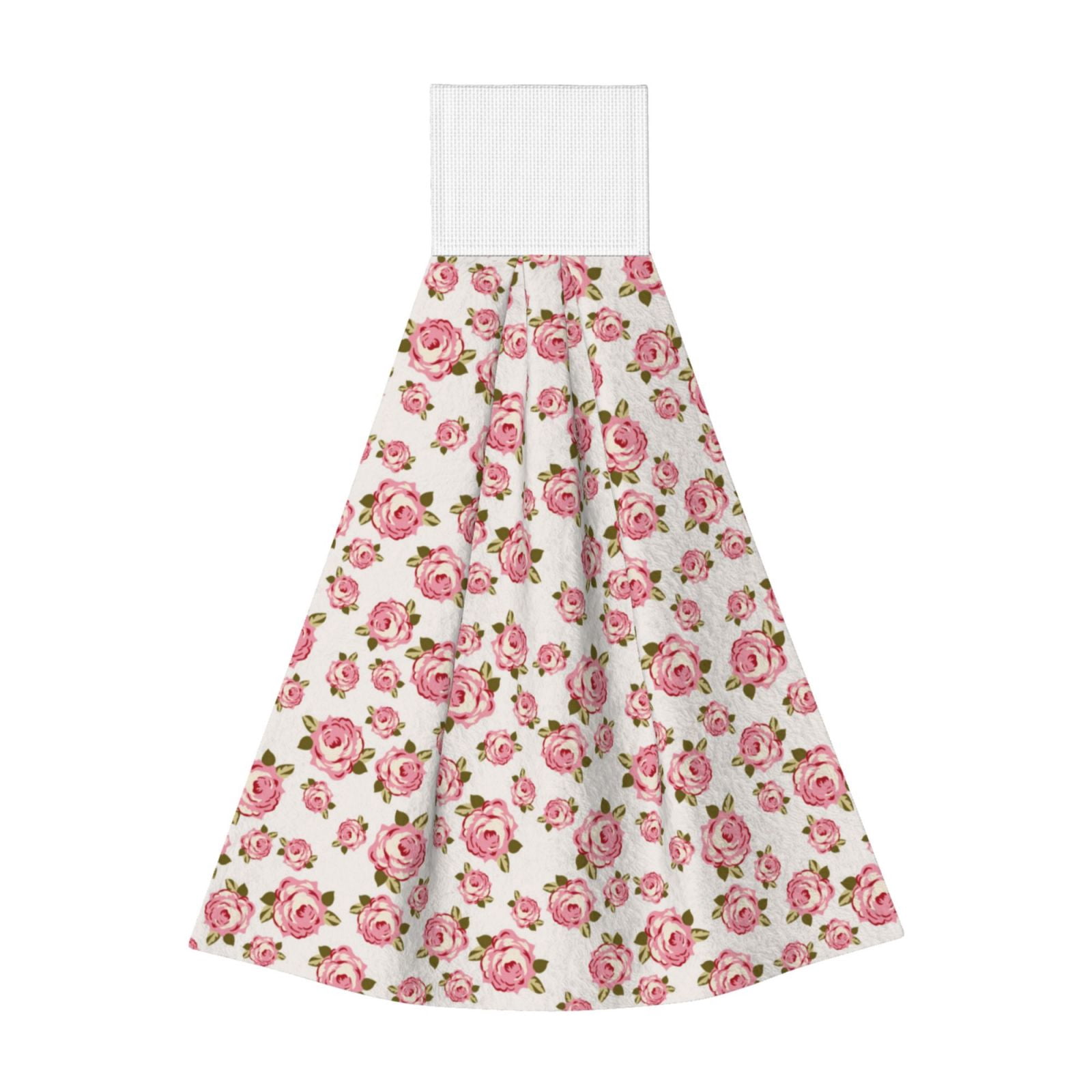 Coaee Rose Flowers for Fast Absorbent Hanging Towels with Velcro for ...