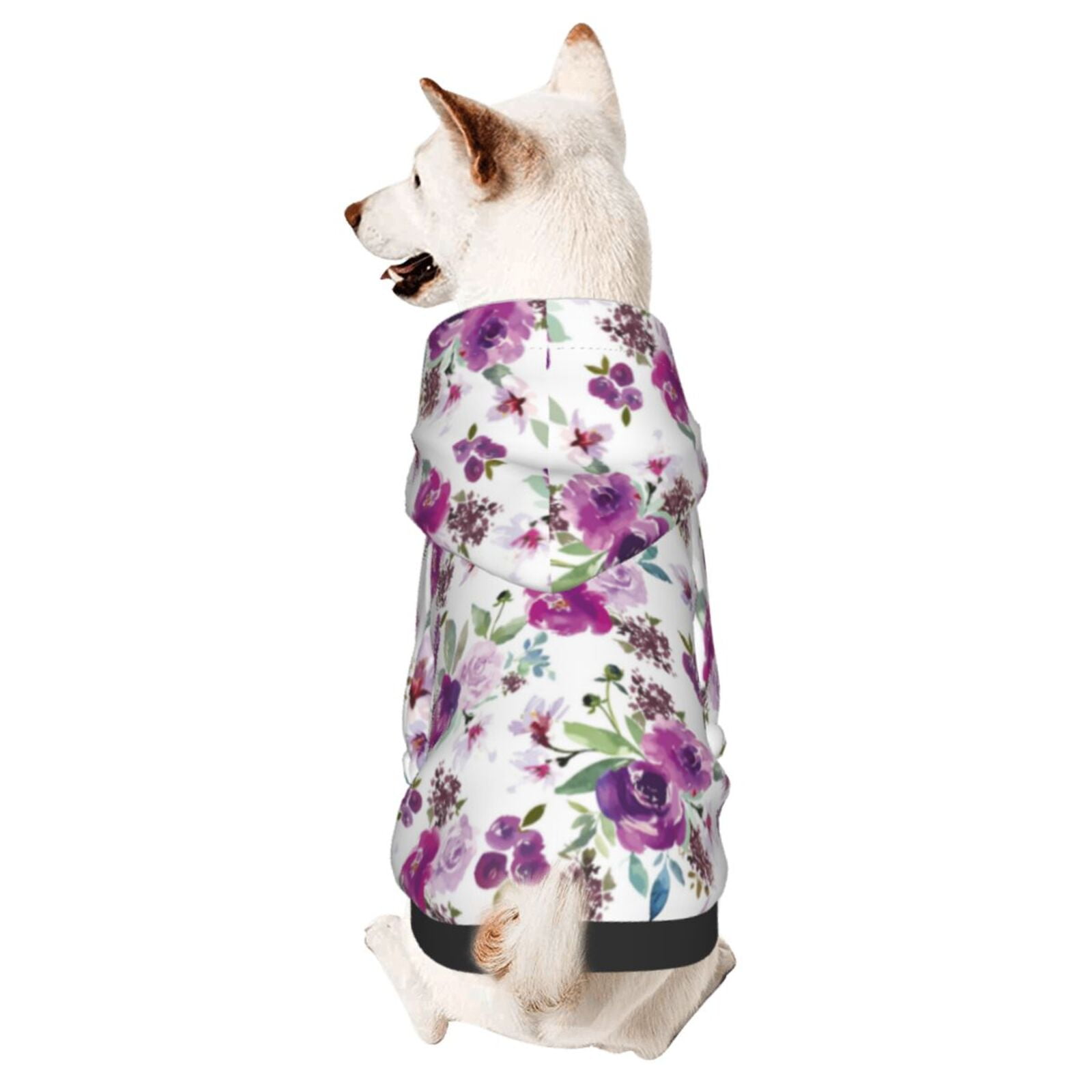 Coaee Rose Flowers for Winter Dog Hoodie Warm Small Dog Sweatshirts for ...