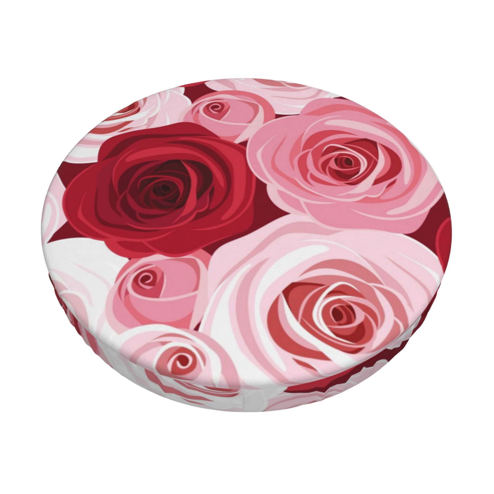 Coaee Rose Round Bar Stool Seat Covers Washable Stool Cushion Covers ...