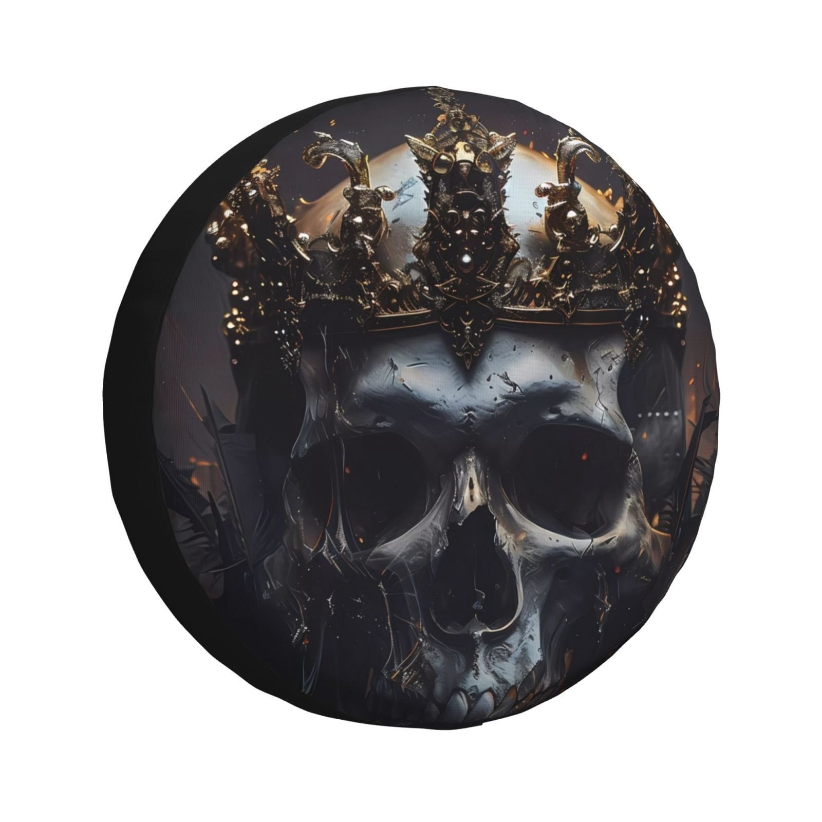 Coaee Royal Skull With Golden Crown for Tire Cover,Car Tire Tust Cover ...