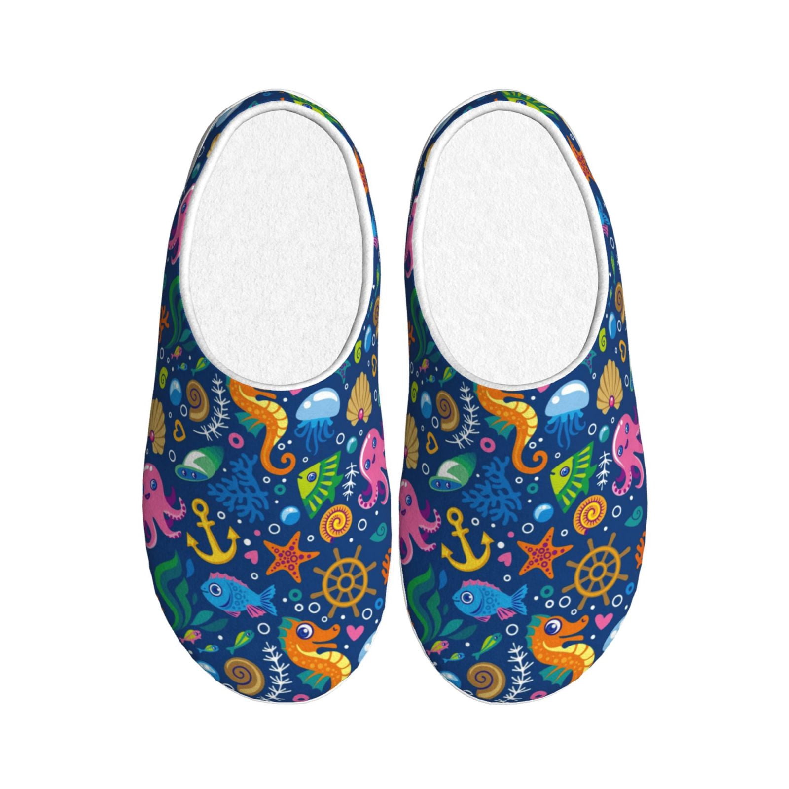 Coaee Sea Fish for Mens Slippers Indoor Slip On Shoes Slippers for ...