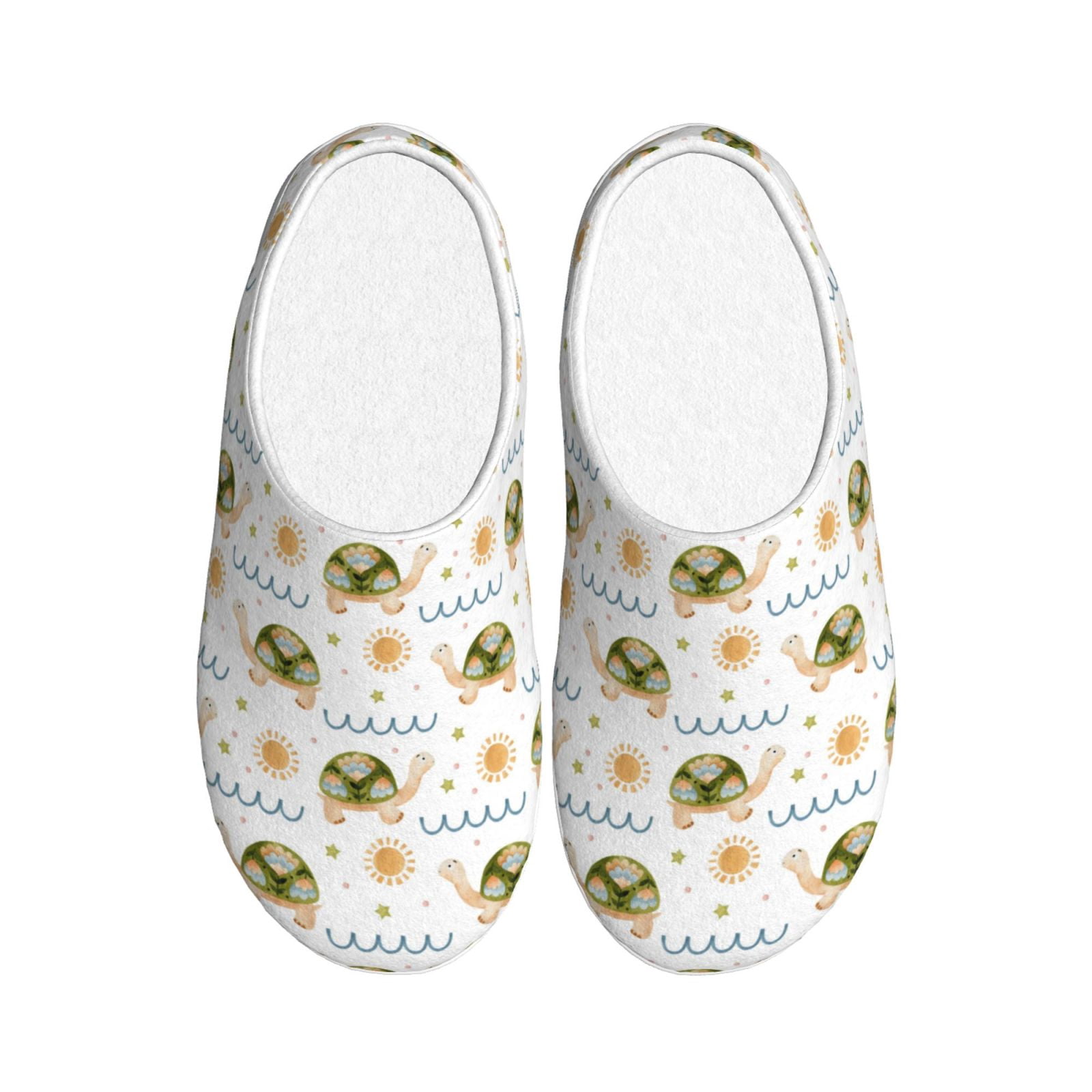Coaee Sea Turtle Basking in the Sun for Mens Slippers Indoor Slip On ...