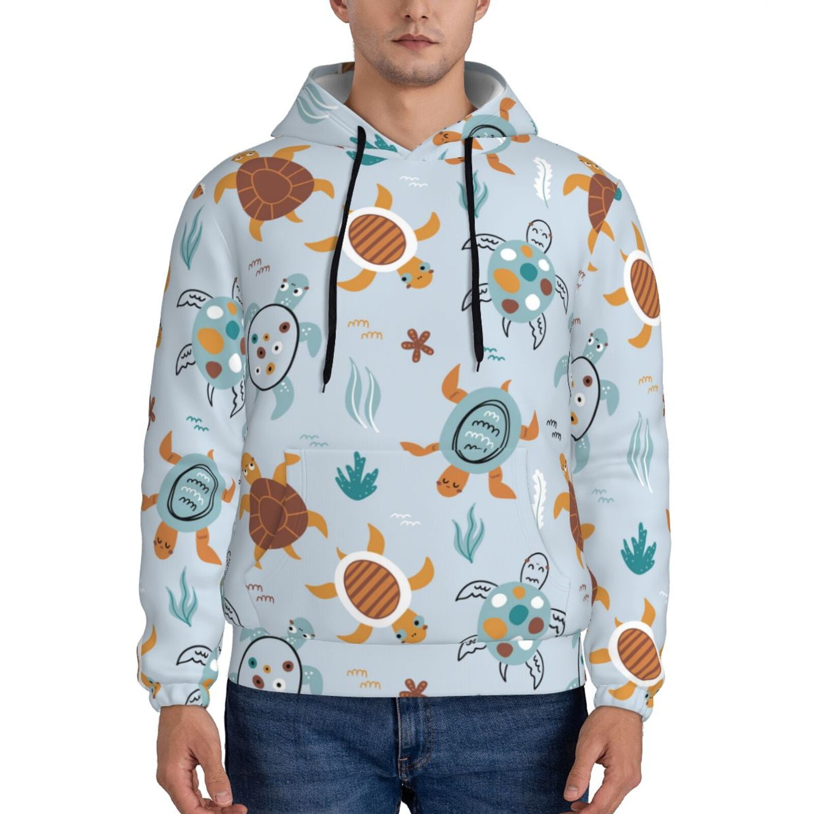 Coaee Sea Turtle for Adult Hoodie Pullover Sweatshirt for Men Hooded ...