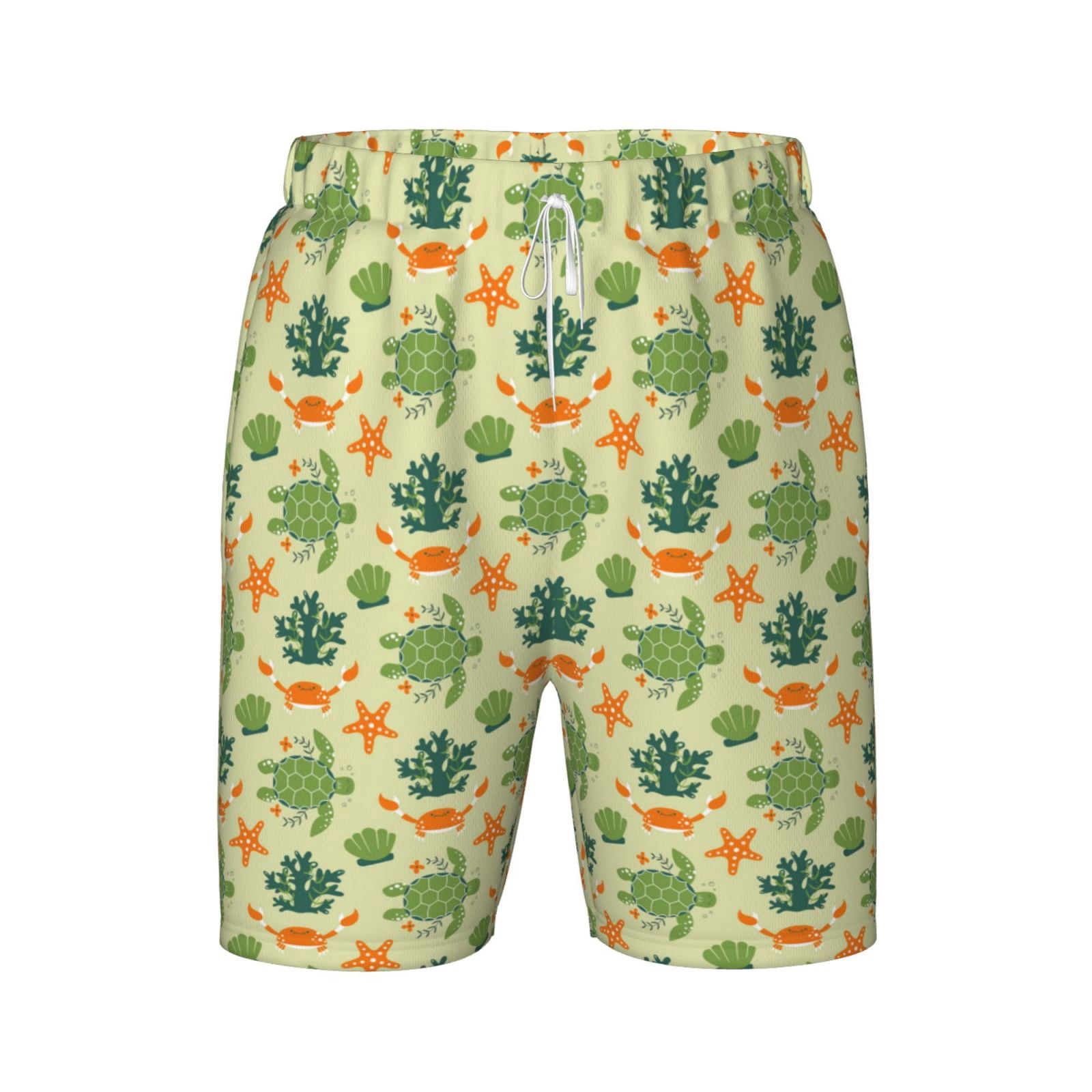 Coaee Sea Turtle for Boys Swim Trunks Compression Liner Swim Shorts ...