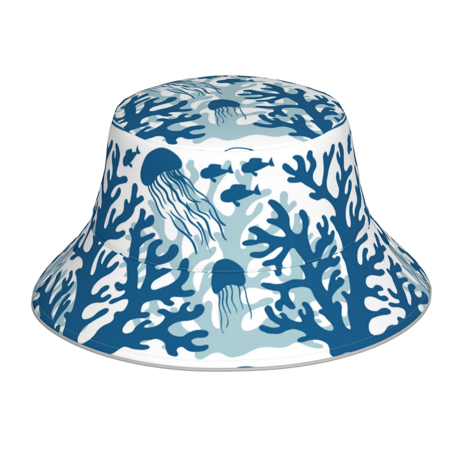 Coaee Sea Underwater Jellyfish Double-Sided Reflective Strip Sun Hat ...