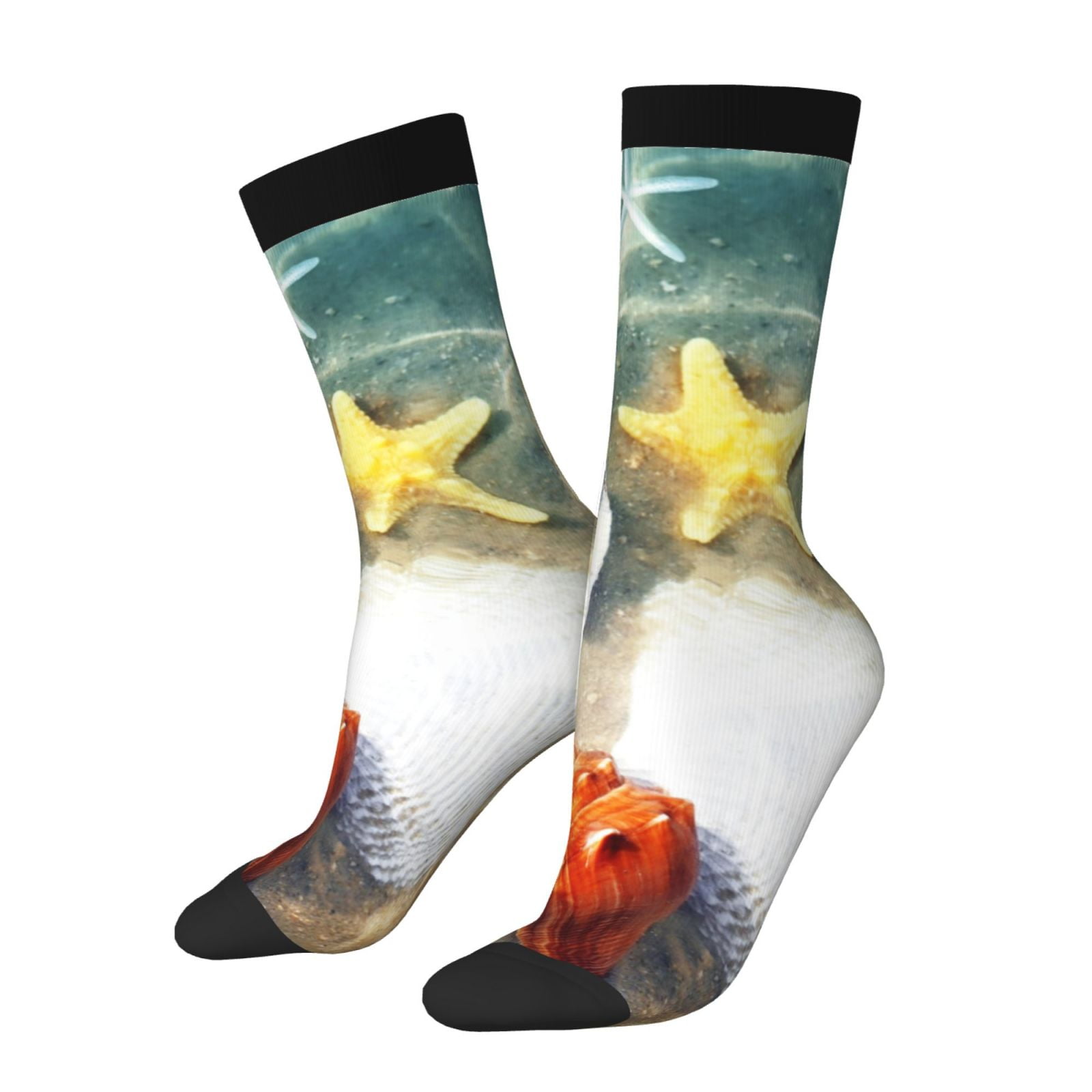 Coaee Seashell On The Beach Socks, Stylish Sports Mid-Tube Socks ...