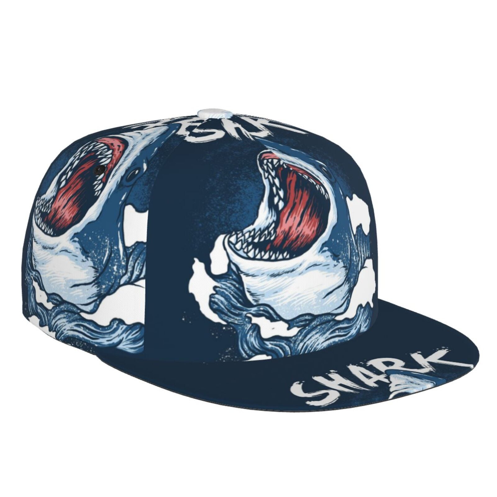 Coaee Shark Fashionable Flat Brim Baseball Cap Classic Snapback Hat Cap ...