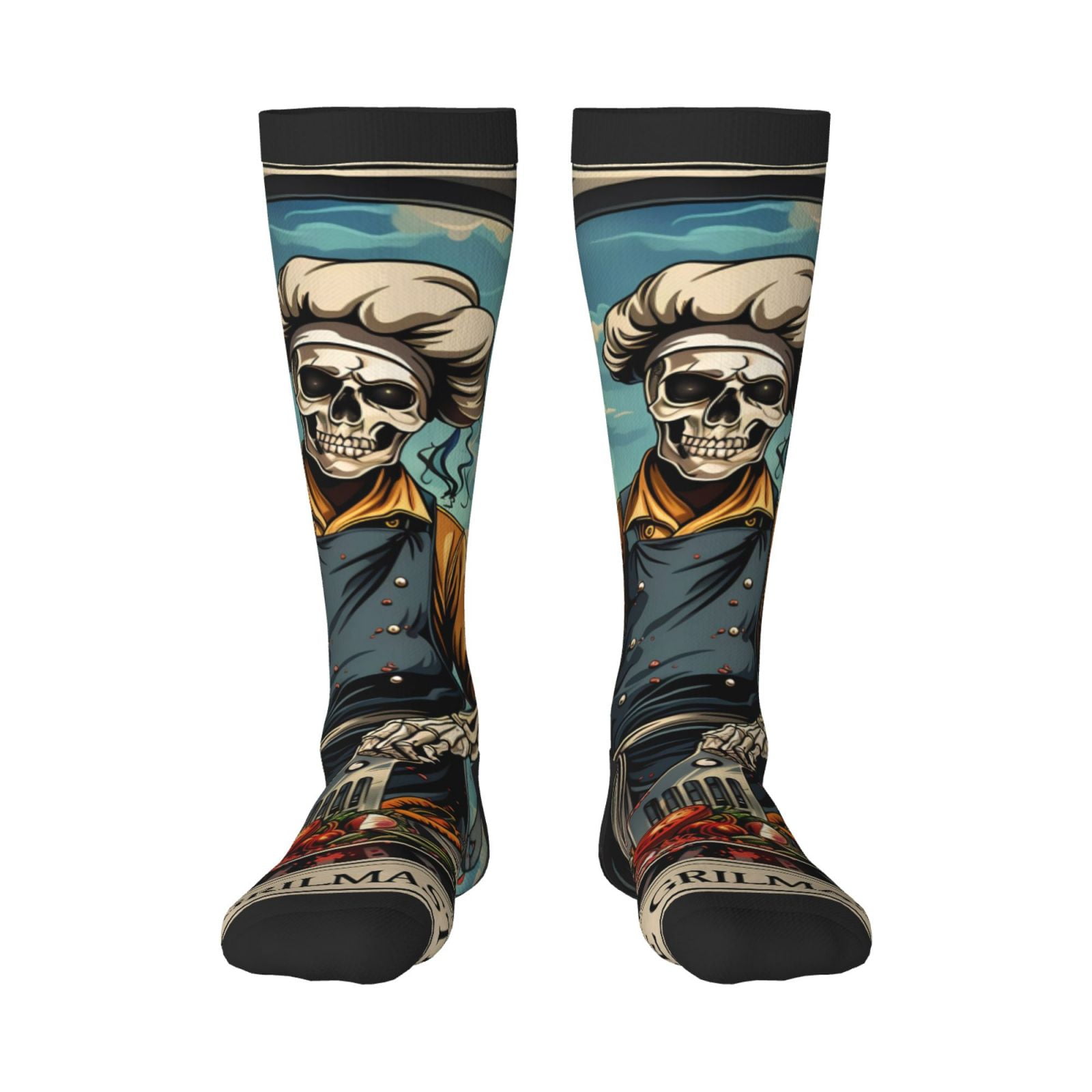 Coaee Skeleton Chef BBQ Scene for Socks Compression Socks for Women and ...