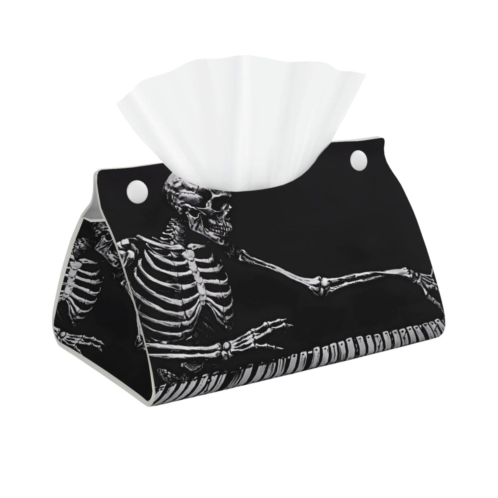 Coaee Skeleton Playing Xylophone for Large Tissue Box Cover Rectangular ...