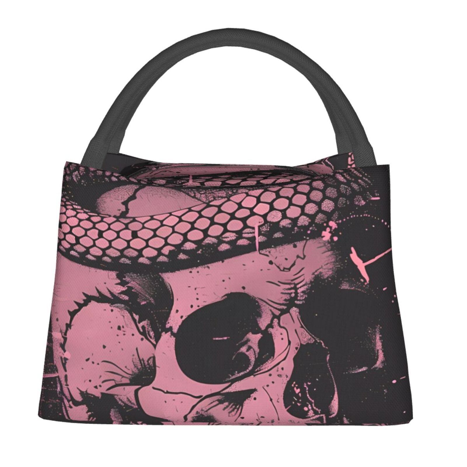 Coaee Skull and Snake Art for Reusable Thermal Soft Leakproof Lunch Box ...