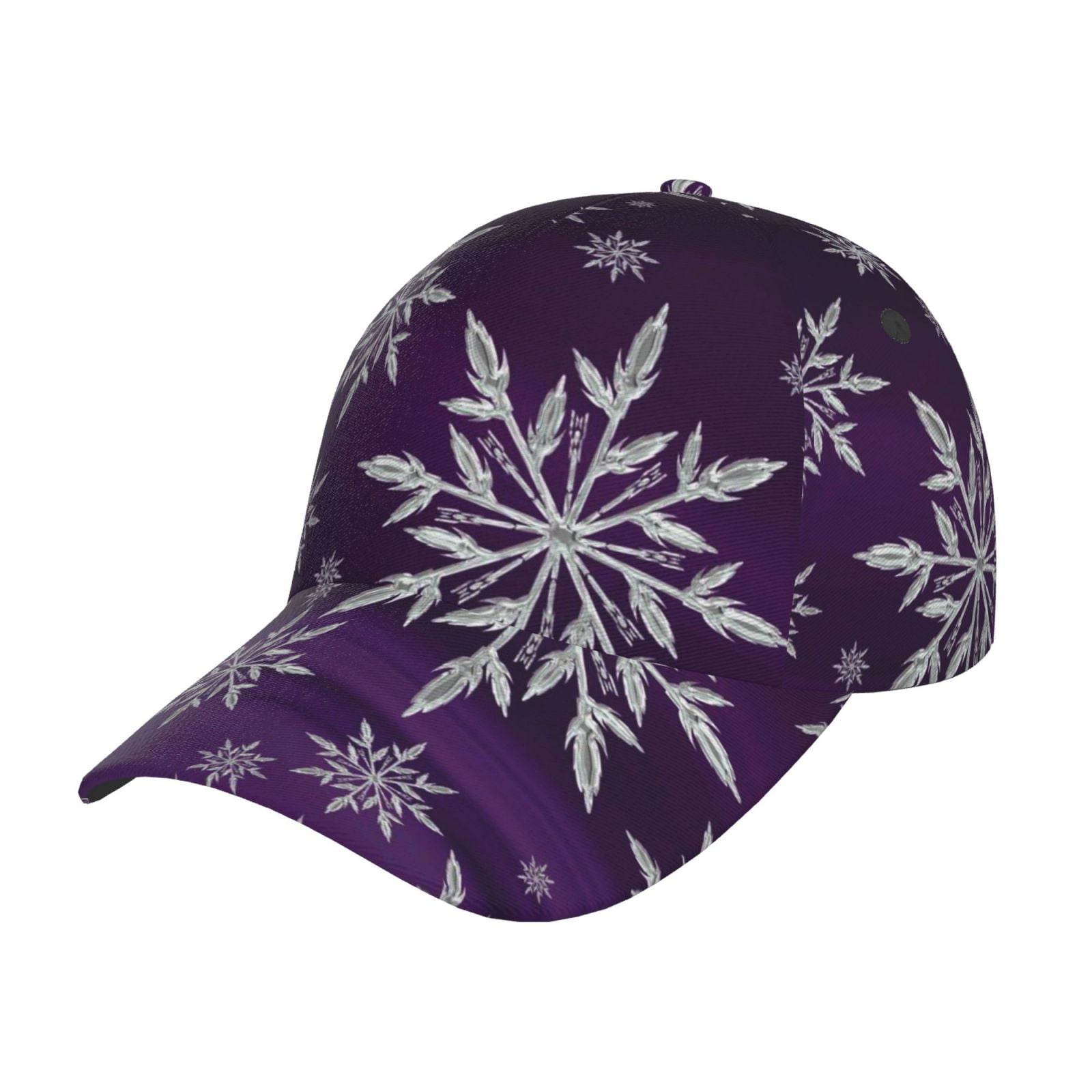 Coaee Snowflake Gradient Purple Baseball Cap, Outdoor Hat, Adjustable ...