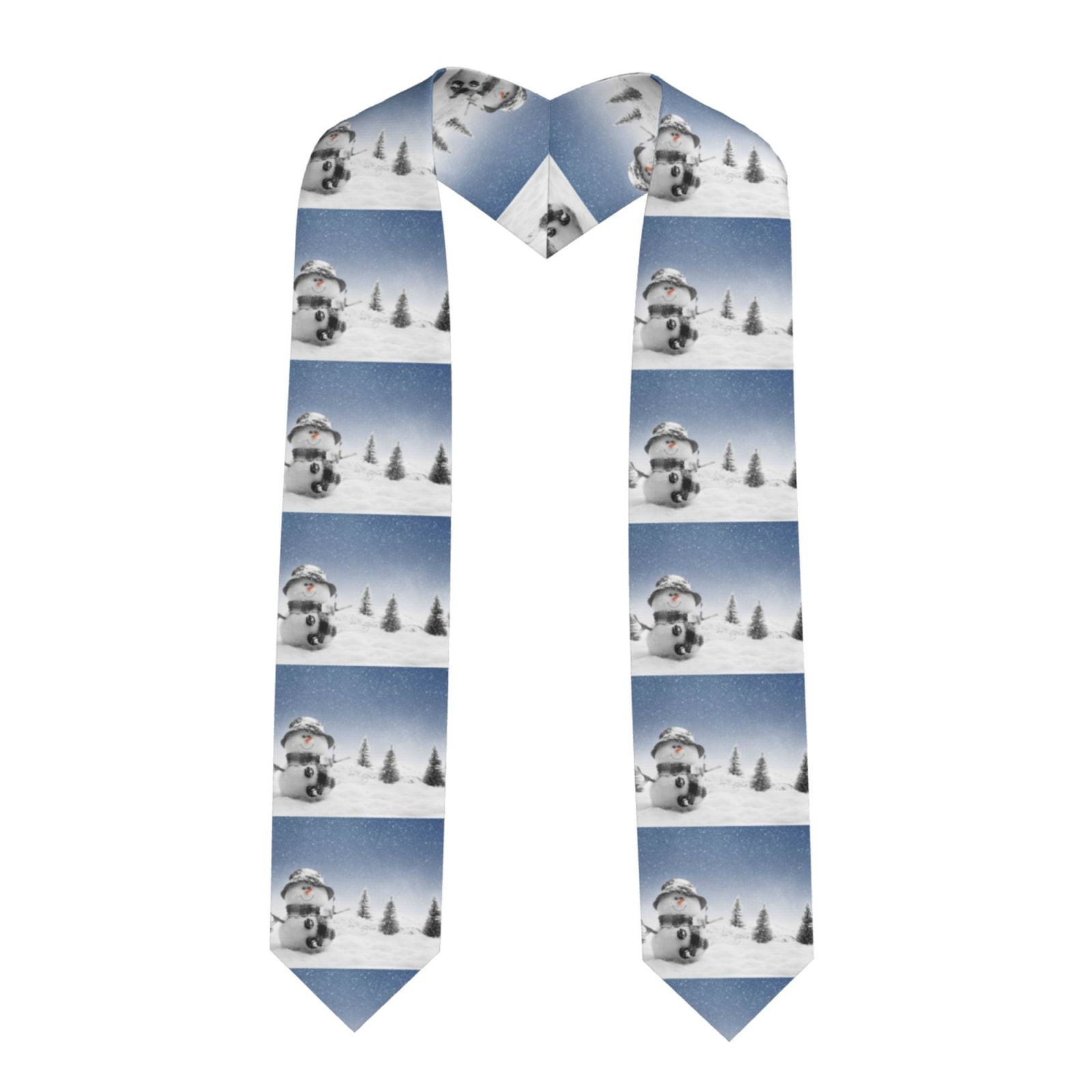 Coaee Snowman And Christmas Tree Graduation Stole, Unisex, 72" Long ...
