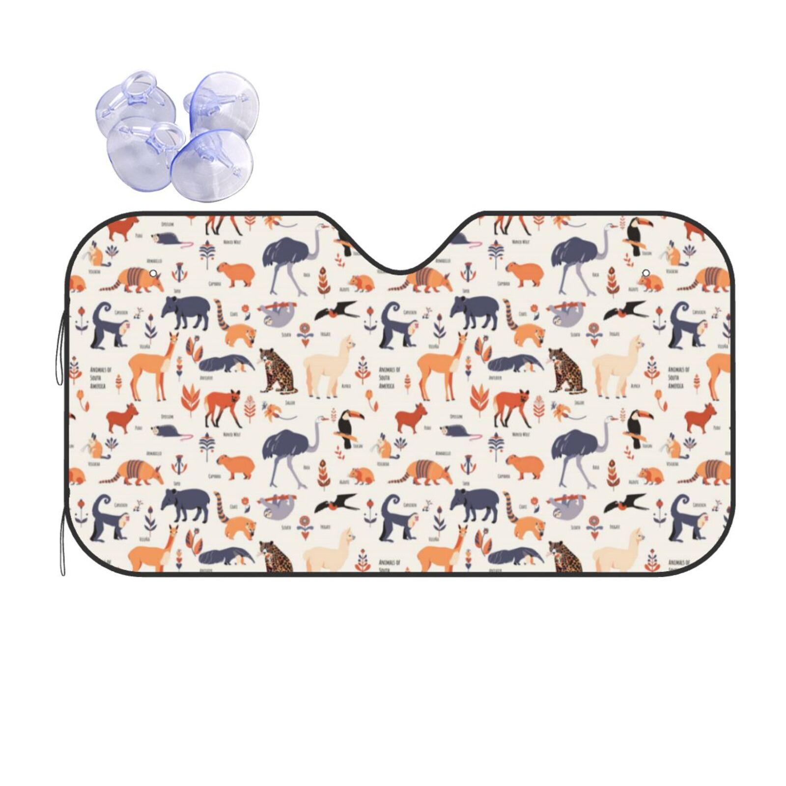 Coaee South American Animals Print Car Sunshade Windshield Sun Shade ...