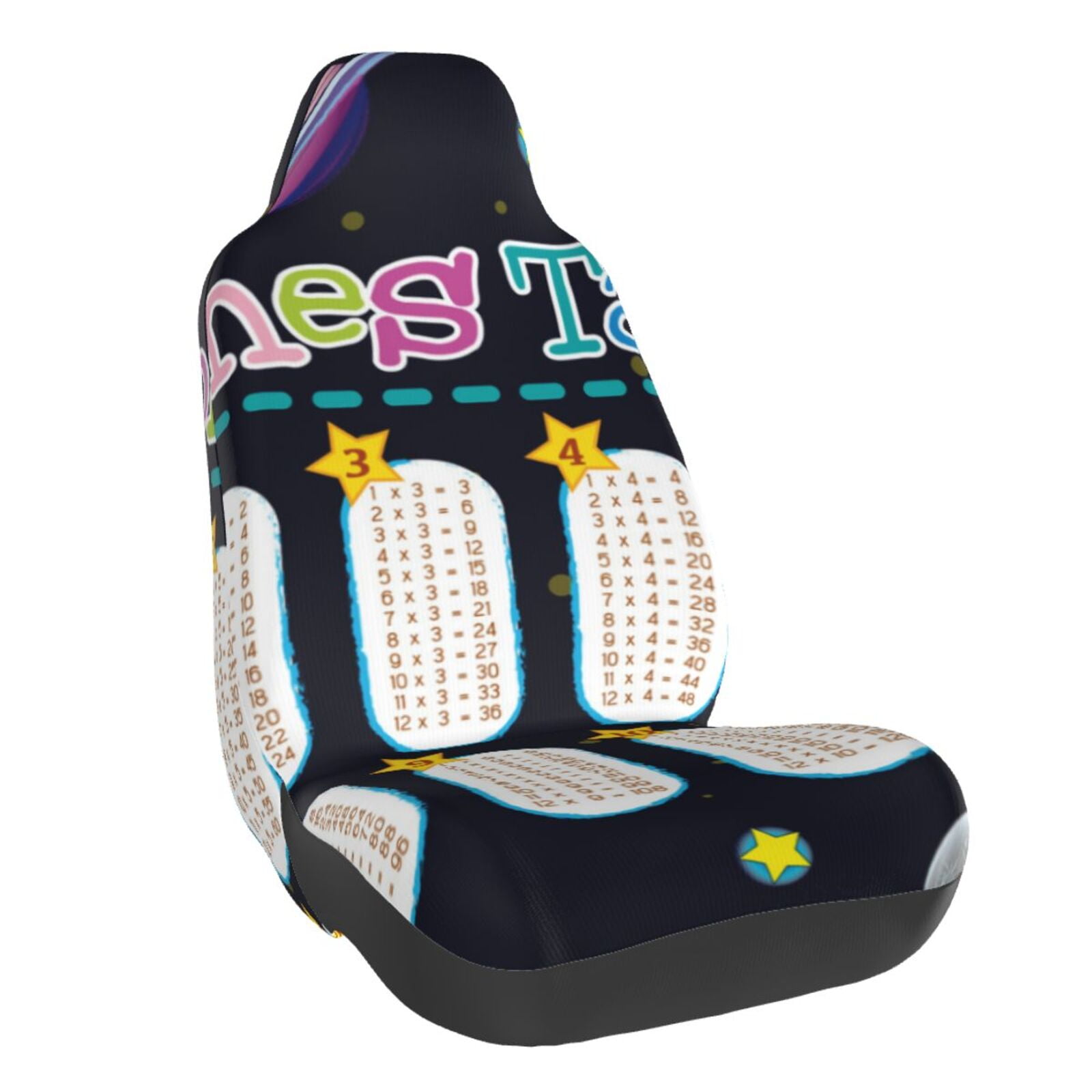 Coaee Space Math Times Tables for Front Car Seat Covers Automotive Seat ...