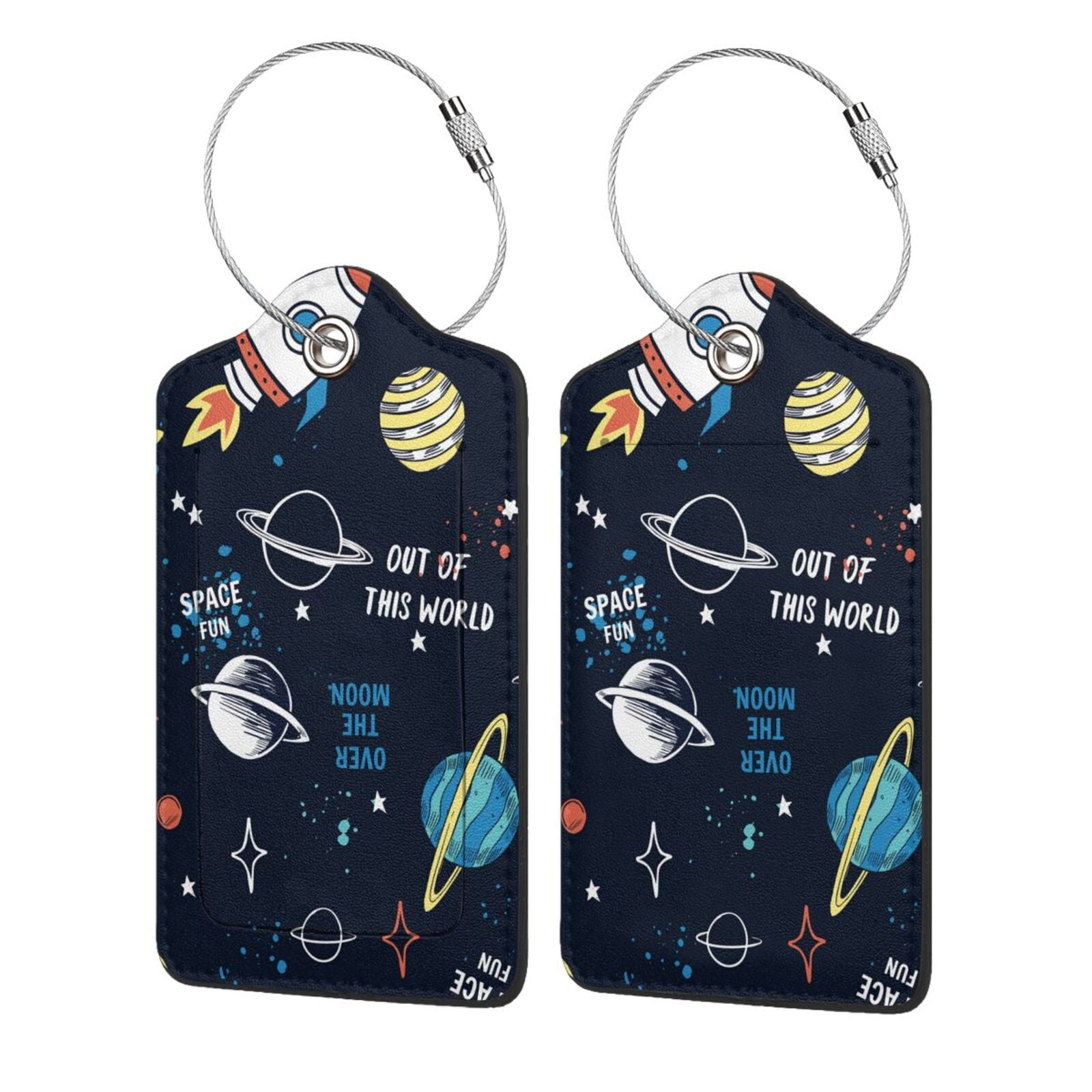 Coaee Space Untethered Leather Luggage Tags for Suitcases Luggage ...