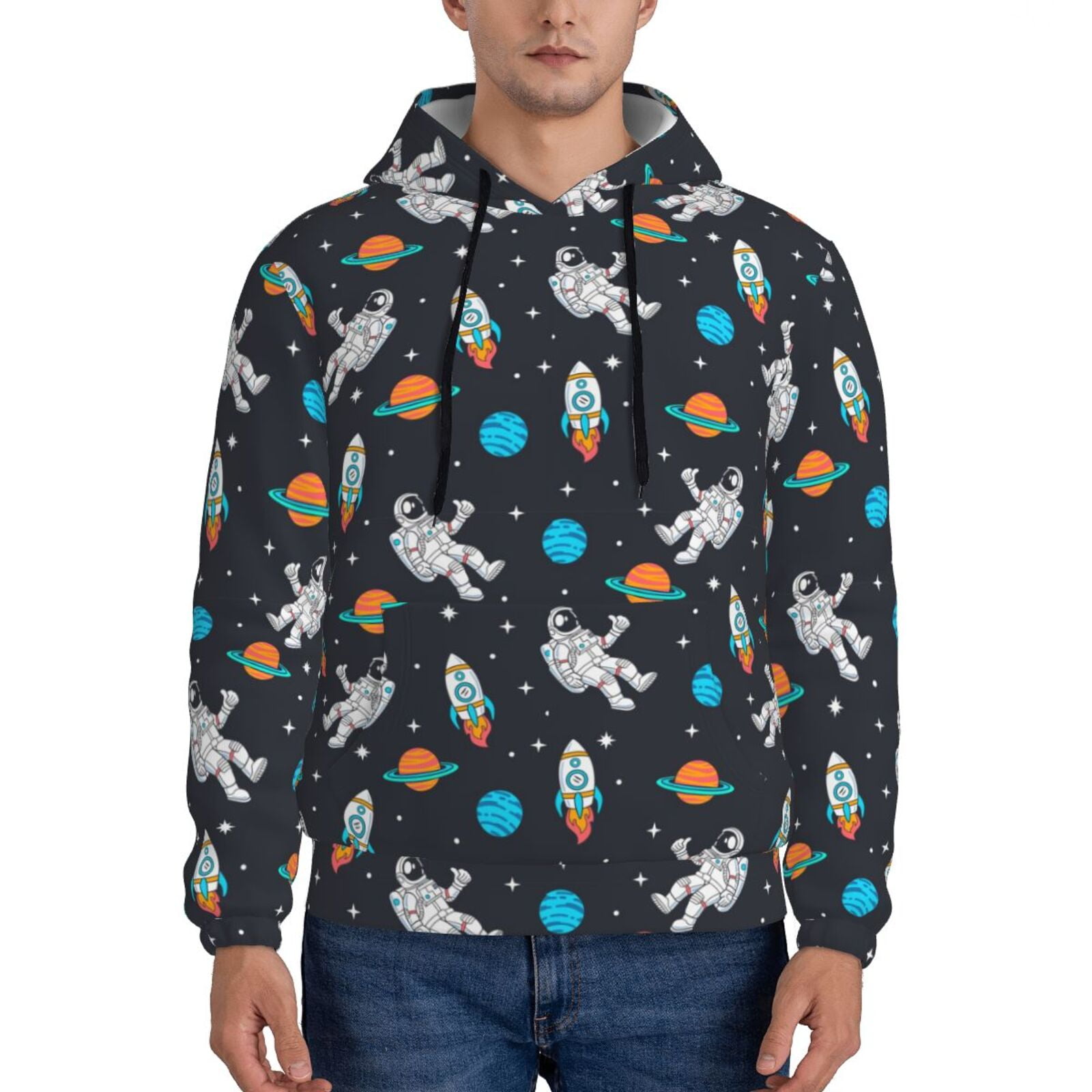 Coaee Space for Adult Hoodie Pullover Sweatshirt for Men Hooded ...