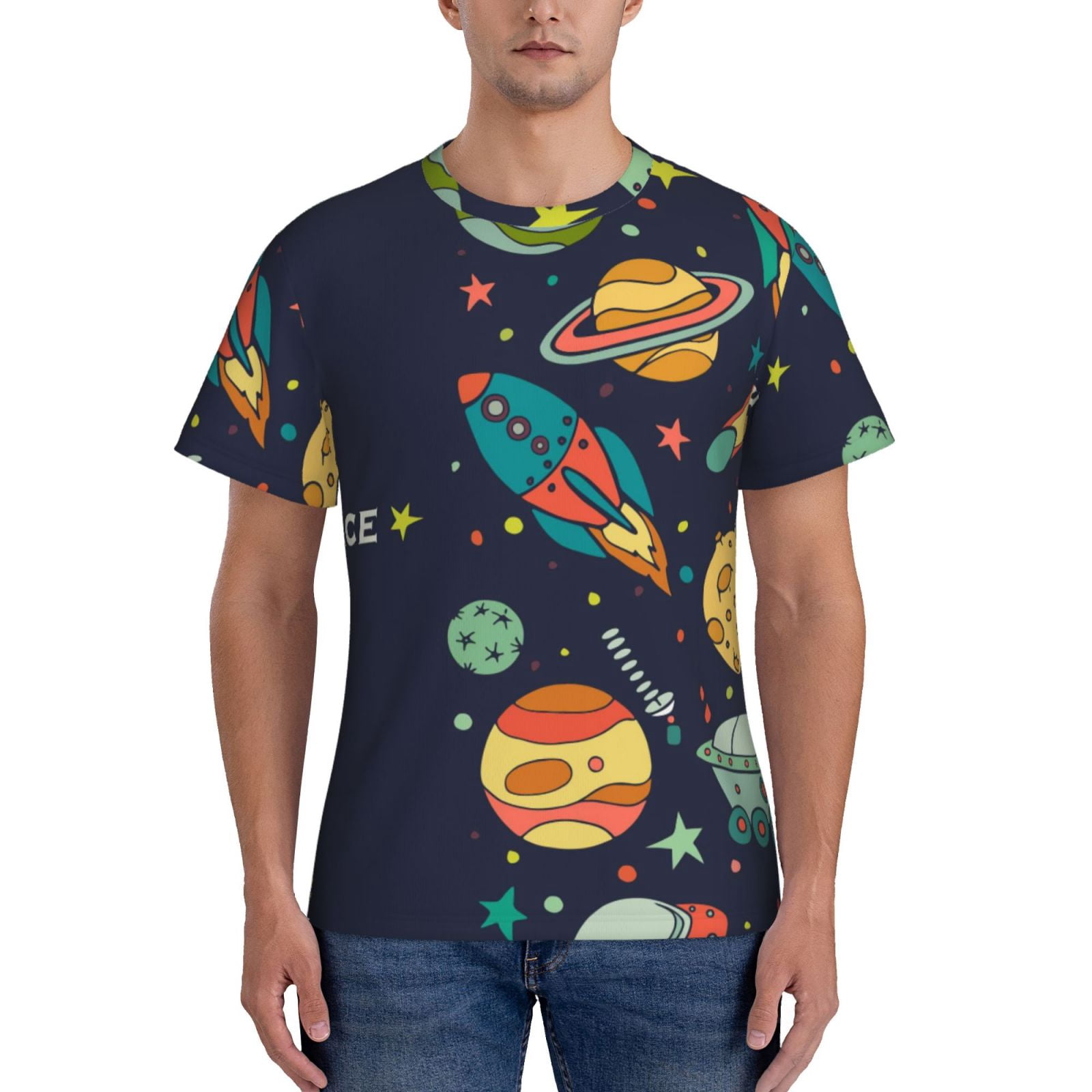 Coaee Space for Men's Tight Fit Sports T-Shirt, Men's T Shirt -Soft ...