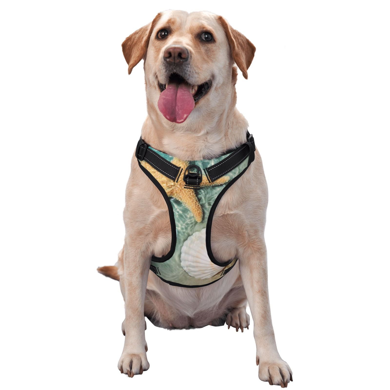 Coaee Starfish And Seashell Dog Harnesses Vest No-Pull with Traction ...