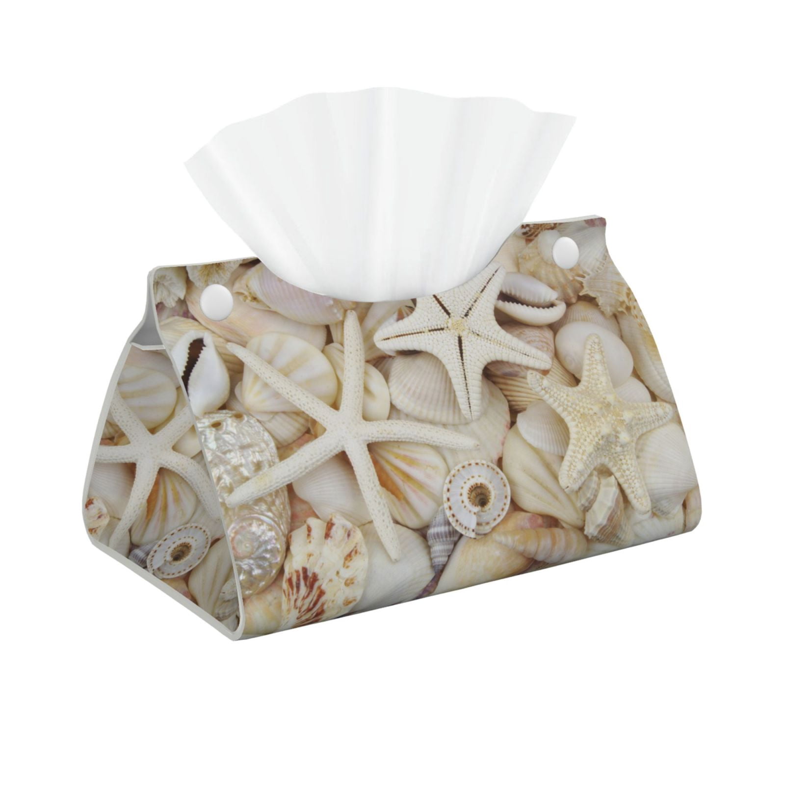 Coaee Starfishes On Seashells for Large Tissue Box Cover Rectangular ...