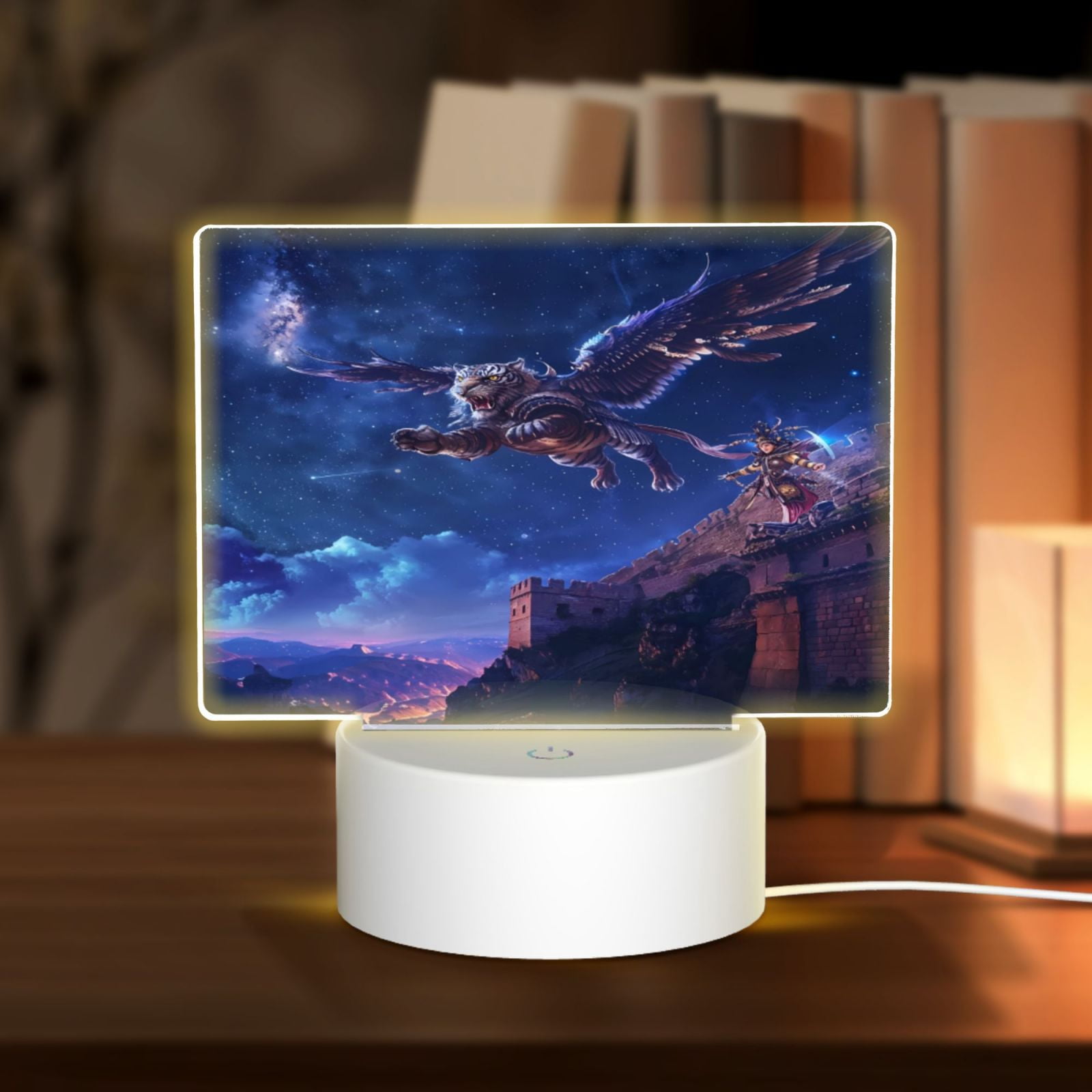 Coaee Starry Sky Wall Flying Tiger for Rectangular Acrylic LED Desk ...