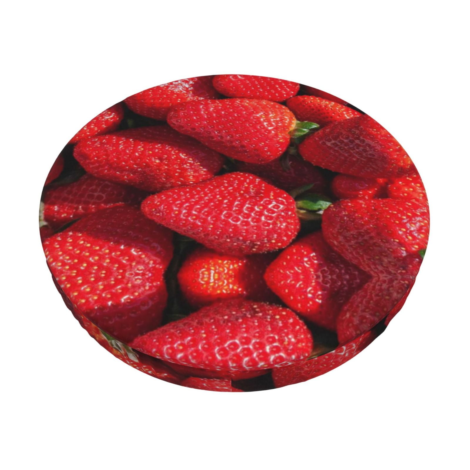 Coaee Strawberry Red Round Bar Stool Seat Covers Washable Stool Cushion ...