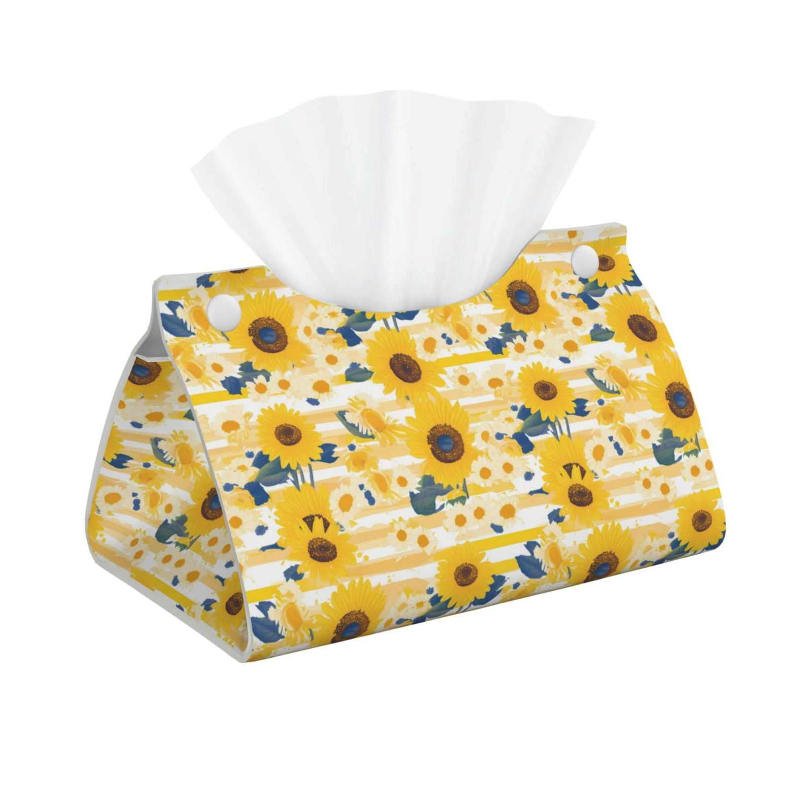 Coaee Striped Sunflower Daisy for Large Tissue Box Cover Rectangular ...